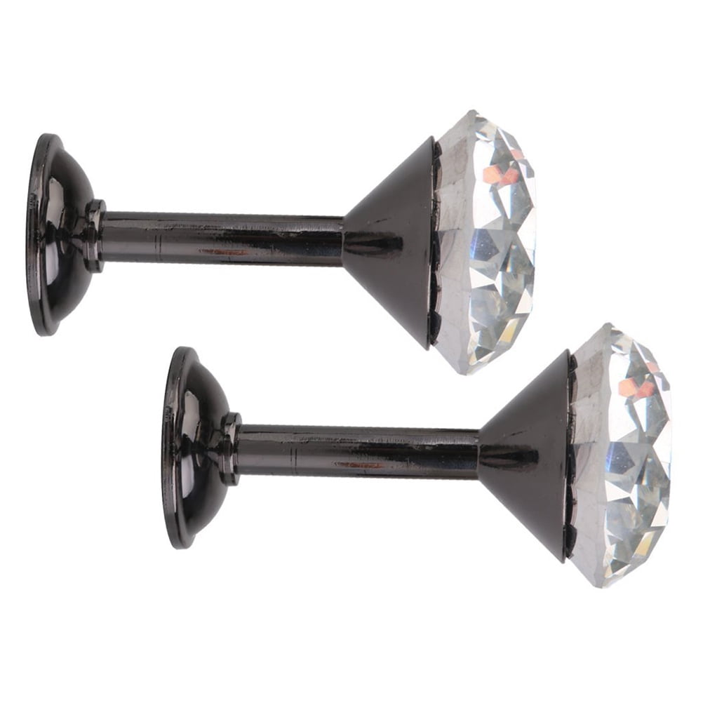 Black Zinc Alloy Diamond Curtain Tiebacks with Shiny Faux Diamonds for ...