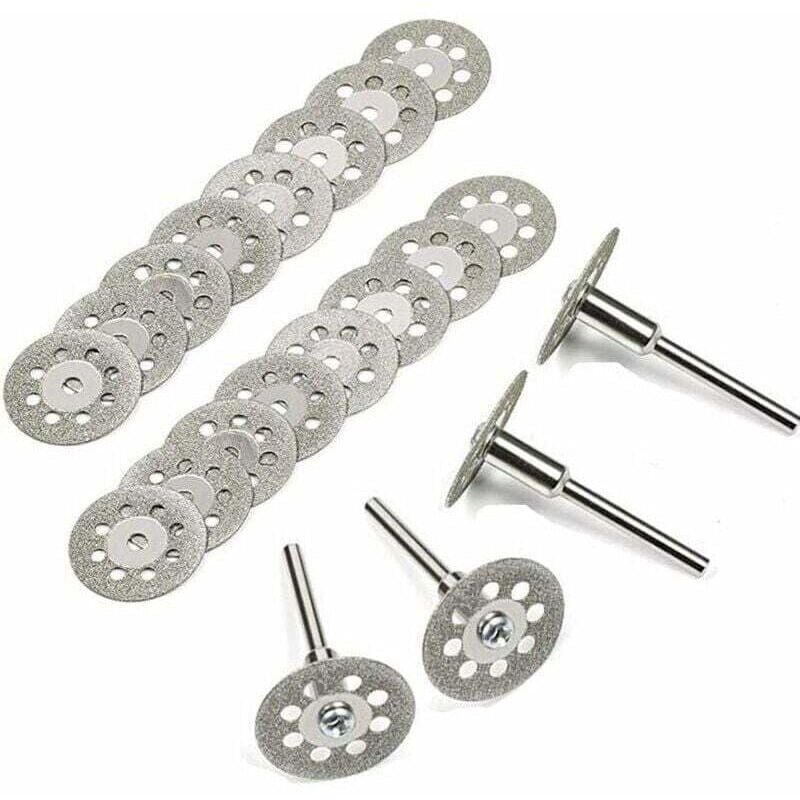 Diamond Cutting Disc, 20Pcs 22mm Diamond Mini Cutting Discs with 4Pcs ...