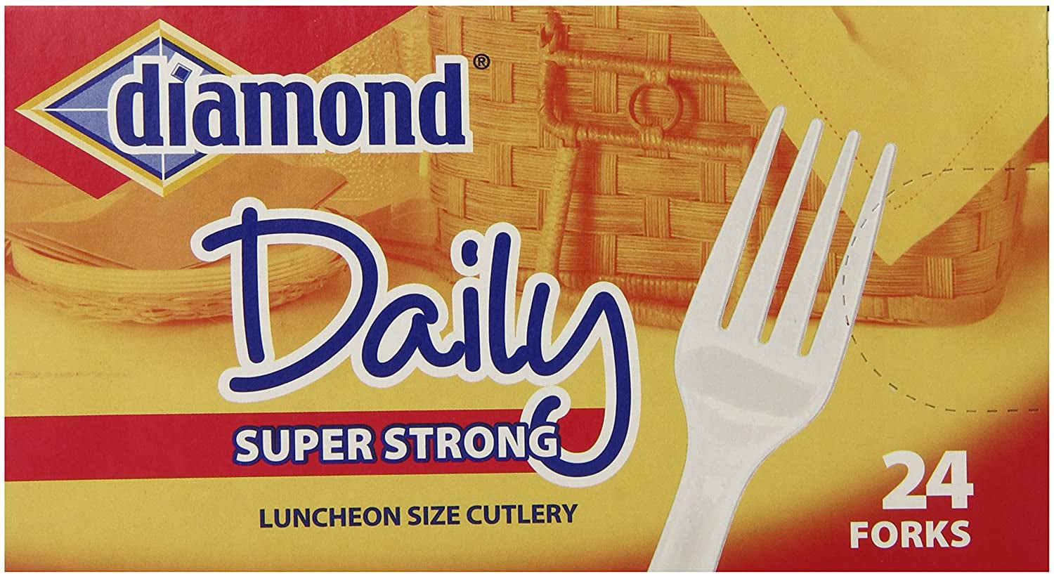 Diamond Daily Super Strong Luncheon Size Forks 24 ct - Walmart.com
