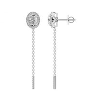 Diamond Dangle Earring | 3 Carat IGI Certified Cushion Shape Lab Grown ...