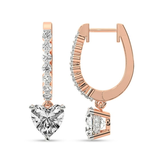 Diamond Dangle Earring | 6 Carat IGI Certified Heart Shape Lab Grown ...