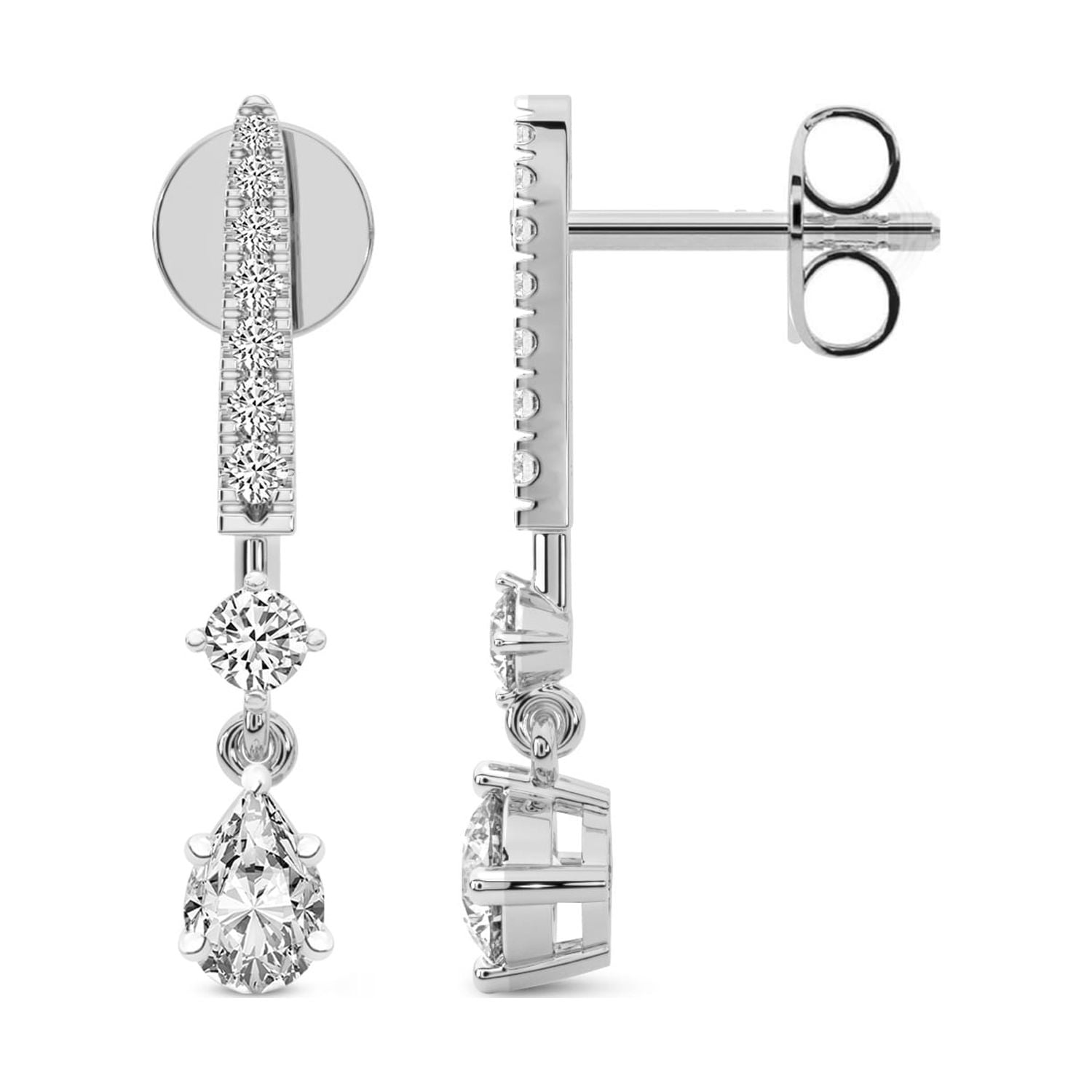 Diamond Dangle Earring | 8 Ct IGI Certified Pear Shape Lab Grown ...