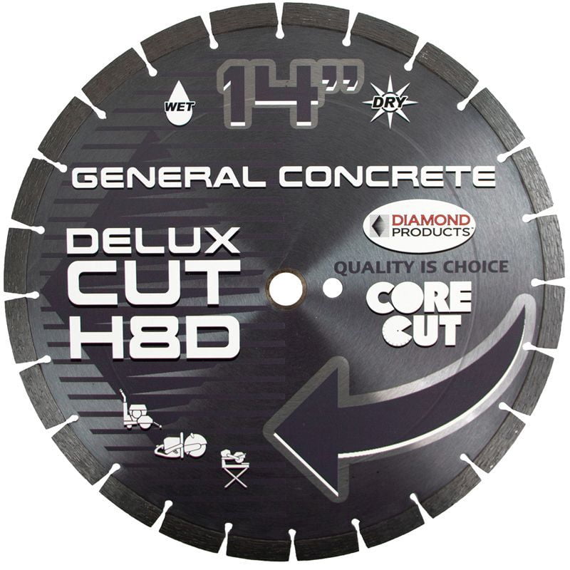 Diamond Delux-Cut High Speed Diamond Blade 16" X .125 X 1" 20MM Bushing ...