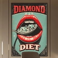 Diamond Diet Retro Pop Art Lips Bold Comic Style Mouth Illustration ...