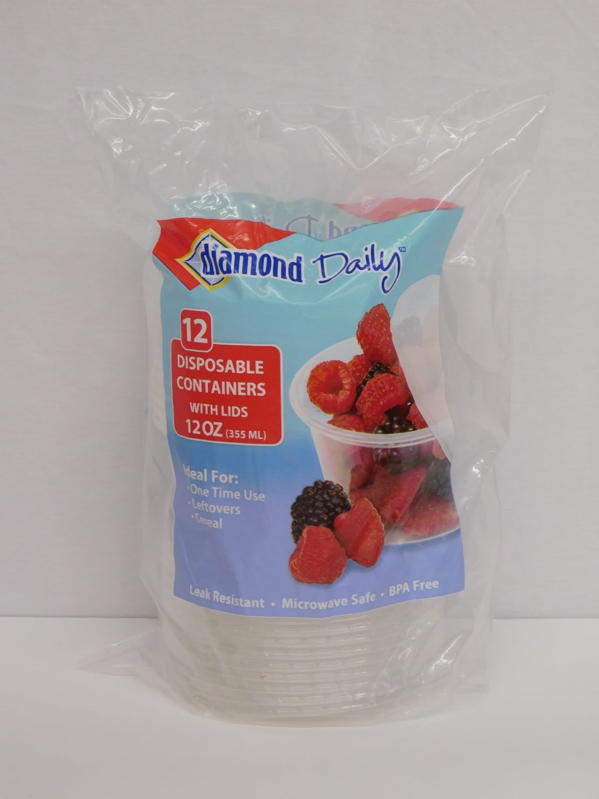 Diamond Disposable Plastic Cups, Clear, 12oz, 12 Count - Walmart.com