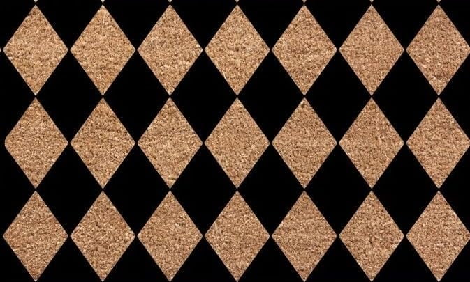 Diamond Doormat Checkered Flocked Doormat Rug Entryway Decor Door Mat ...