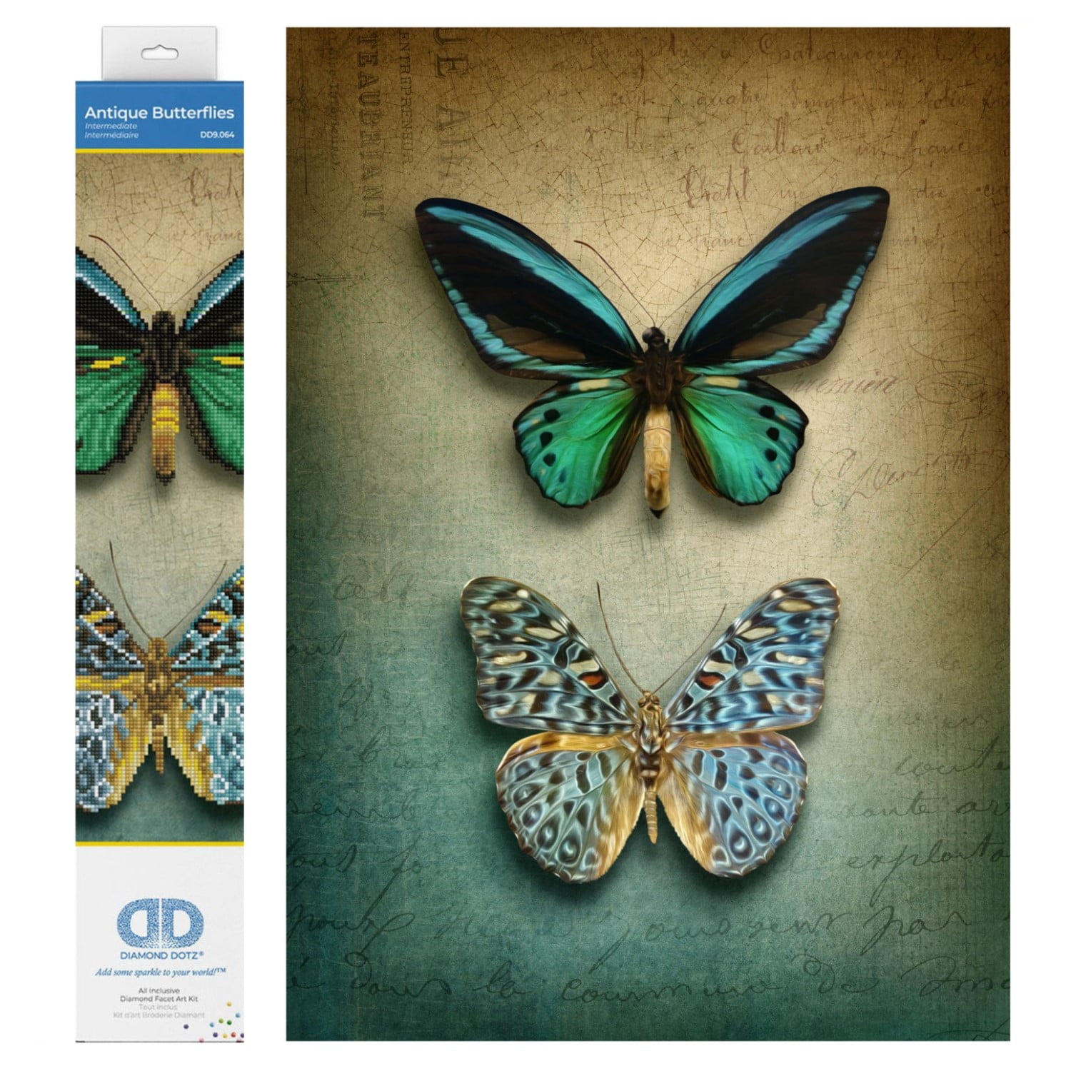 Diamond Dotz Antique Butterflies Diamond Painting Kits for Adults ...