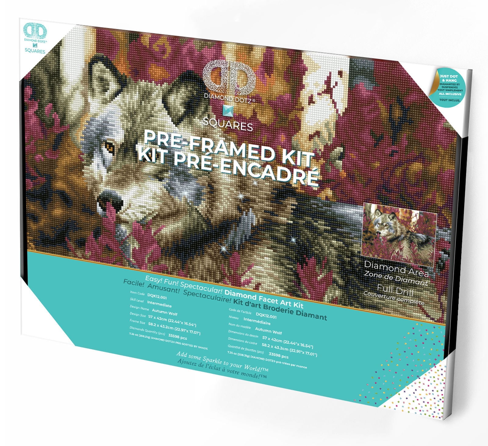 Diamond Dotz Autumn Wolf Animal Diamond Painting Kits for Adults ...