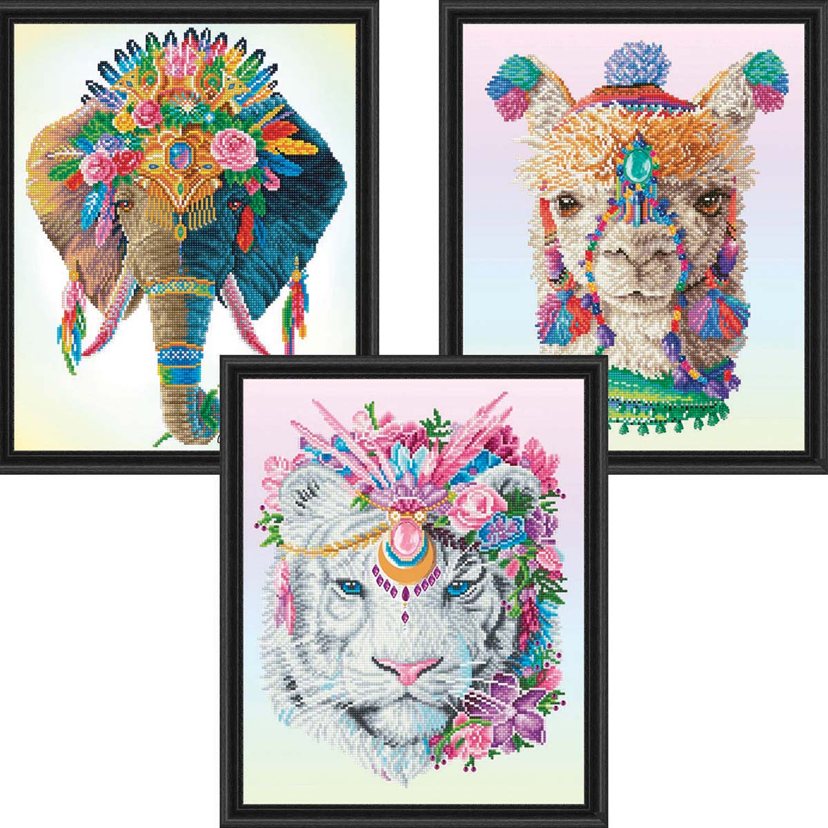 Diamond Dotz® Bohmeian Animals, Set of 3 Diamond Painting - Walmart.com