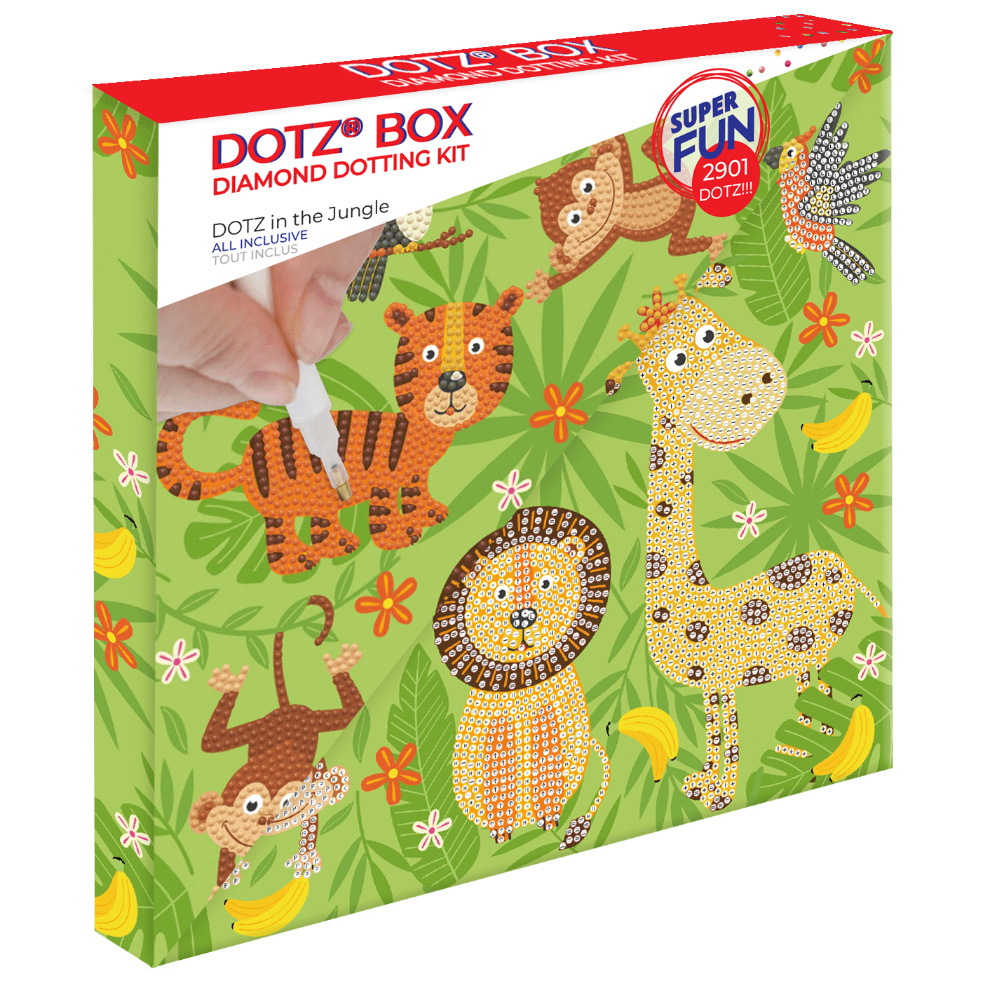 Diamond Dotz DOTZ in the Jungle Dotz Box Animal Diamond Painting Kits ...