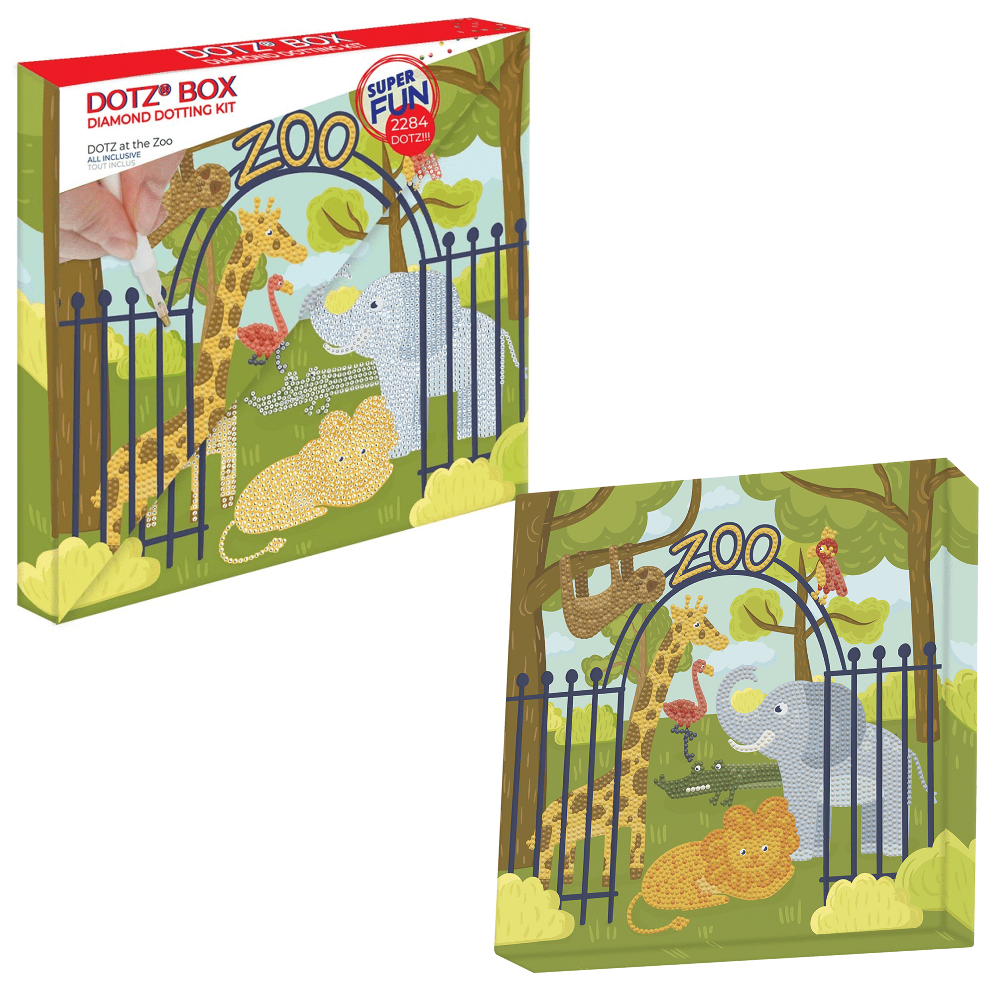 Diamond Dotz DOTZ at the Zoo Dotz Box Animal Diamond Painting Kits for ...