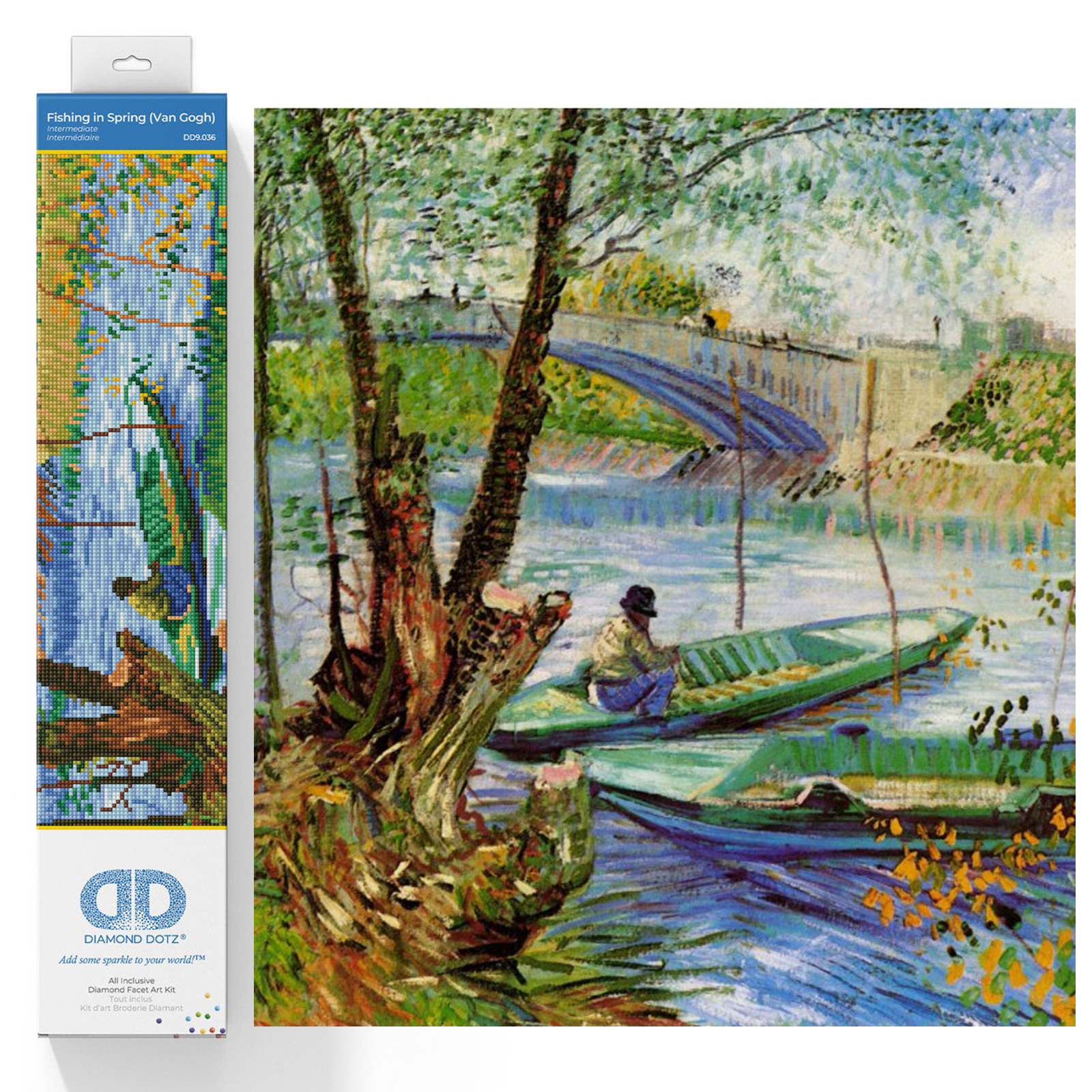 Diamond Dotz Fishing in Spring (Van Gogh) Diamond Painting Kits for ...