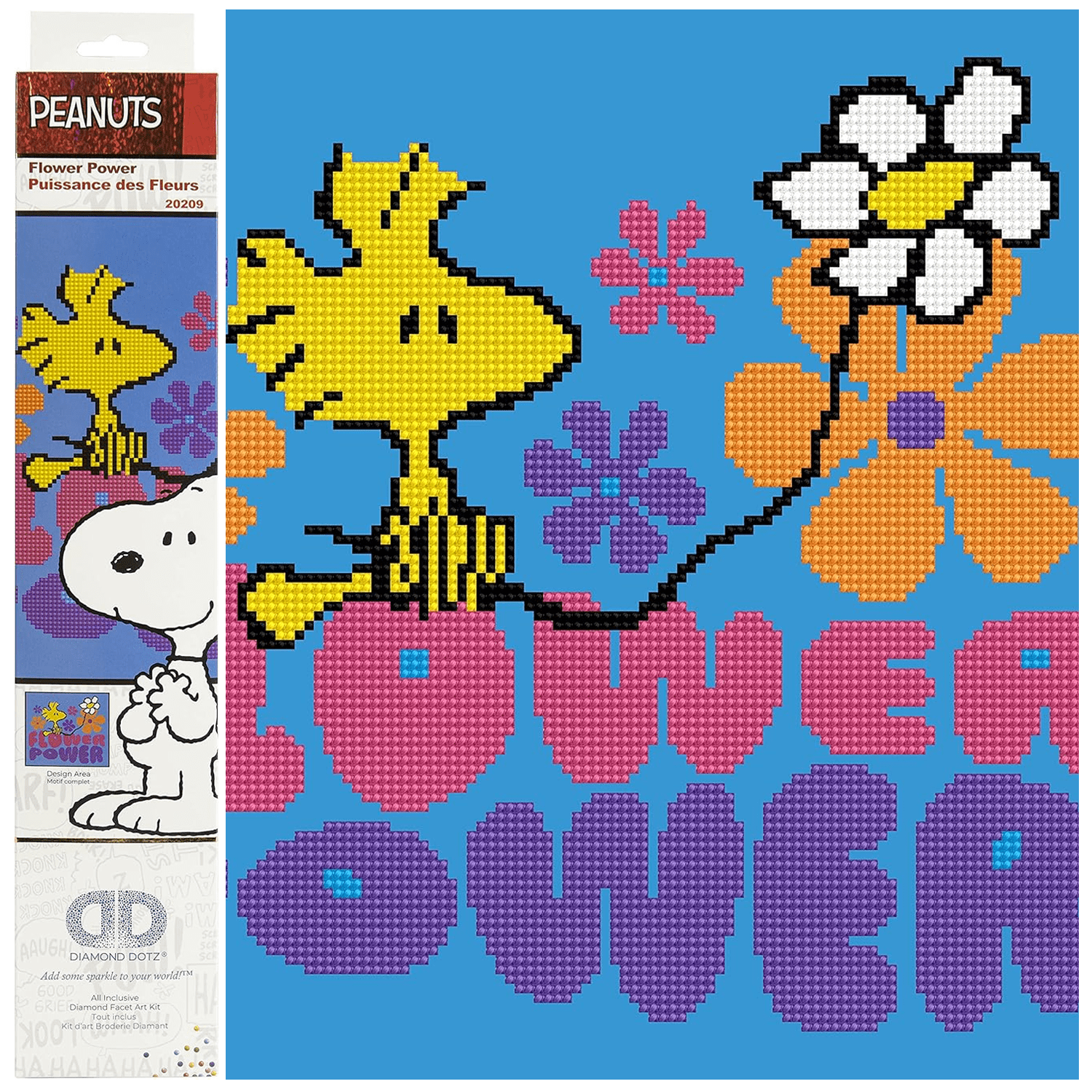 Diamond Dotz Flower Power (Peanuts) Snoopy Diamond Painting Kits for ...