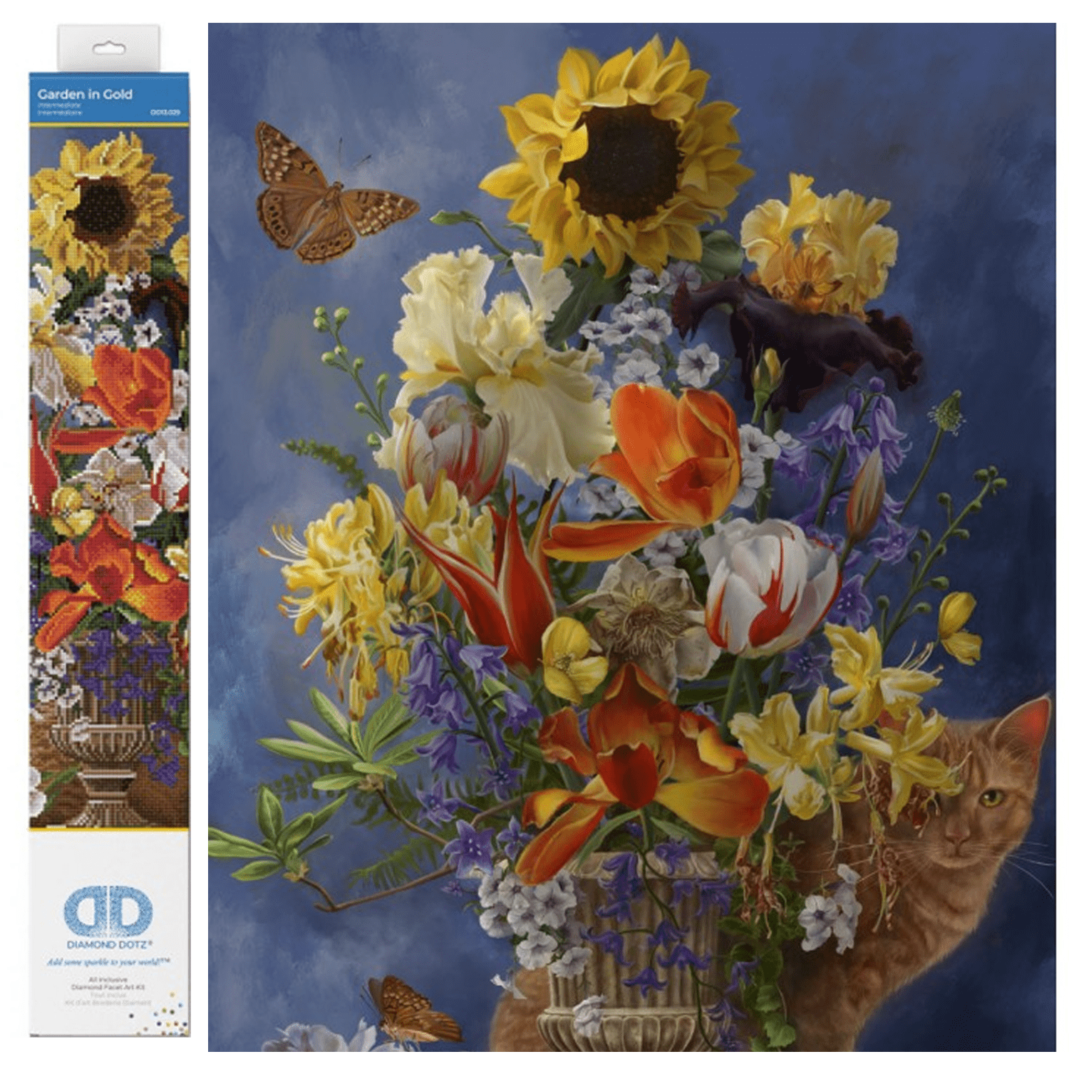 Diamond Dotz Garden in Gold Diamond Painting Kits for Adults - Diamond ...