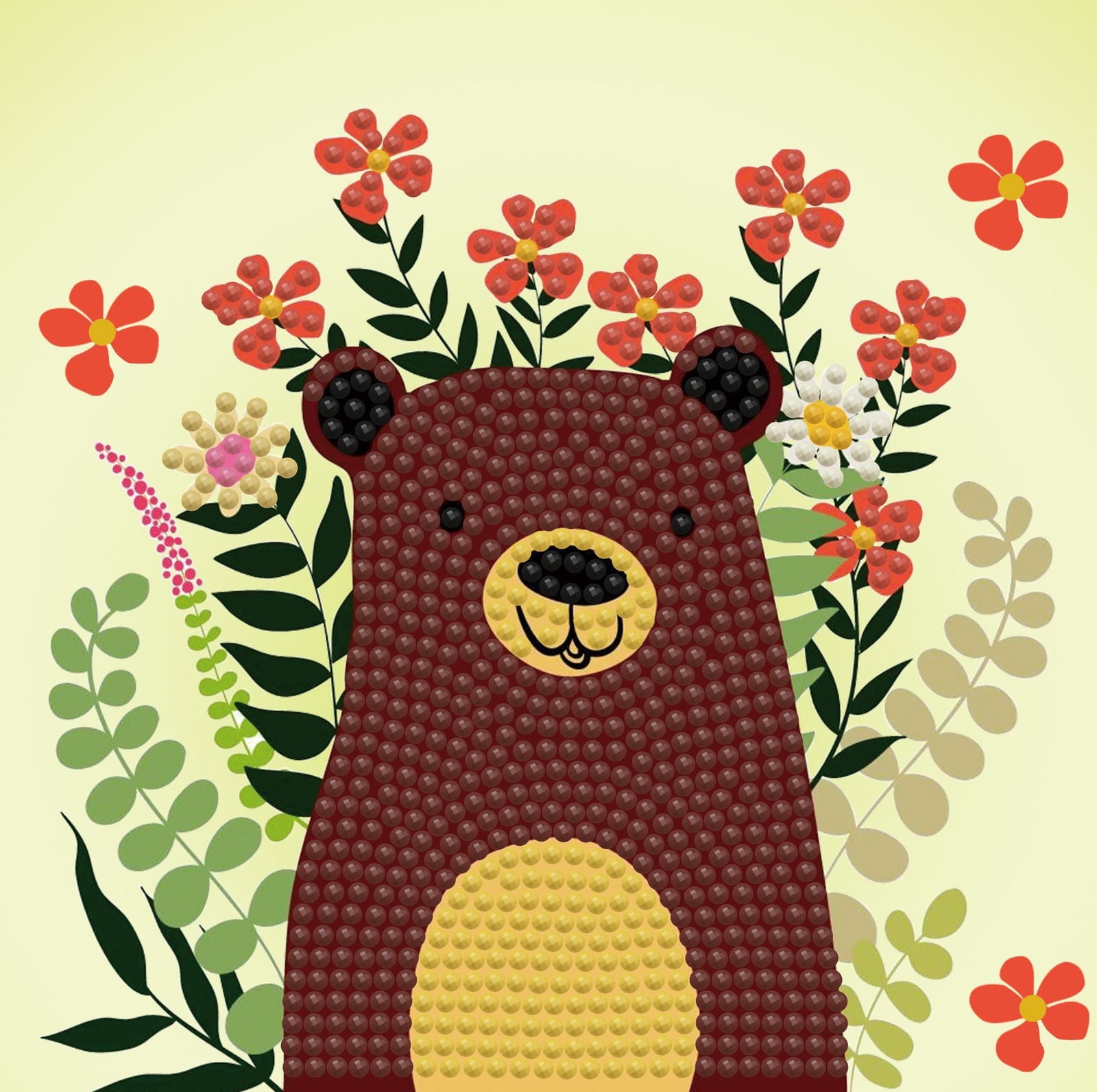 Diamond Dotz Hide n Seek Bear Dotz Box Animal Diamond Painting Kits for ...