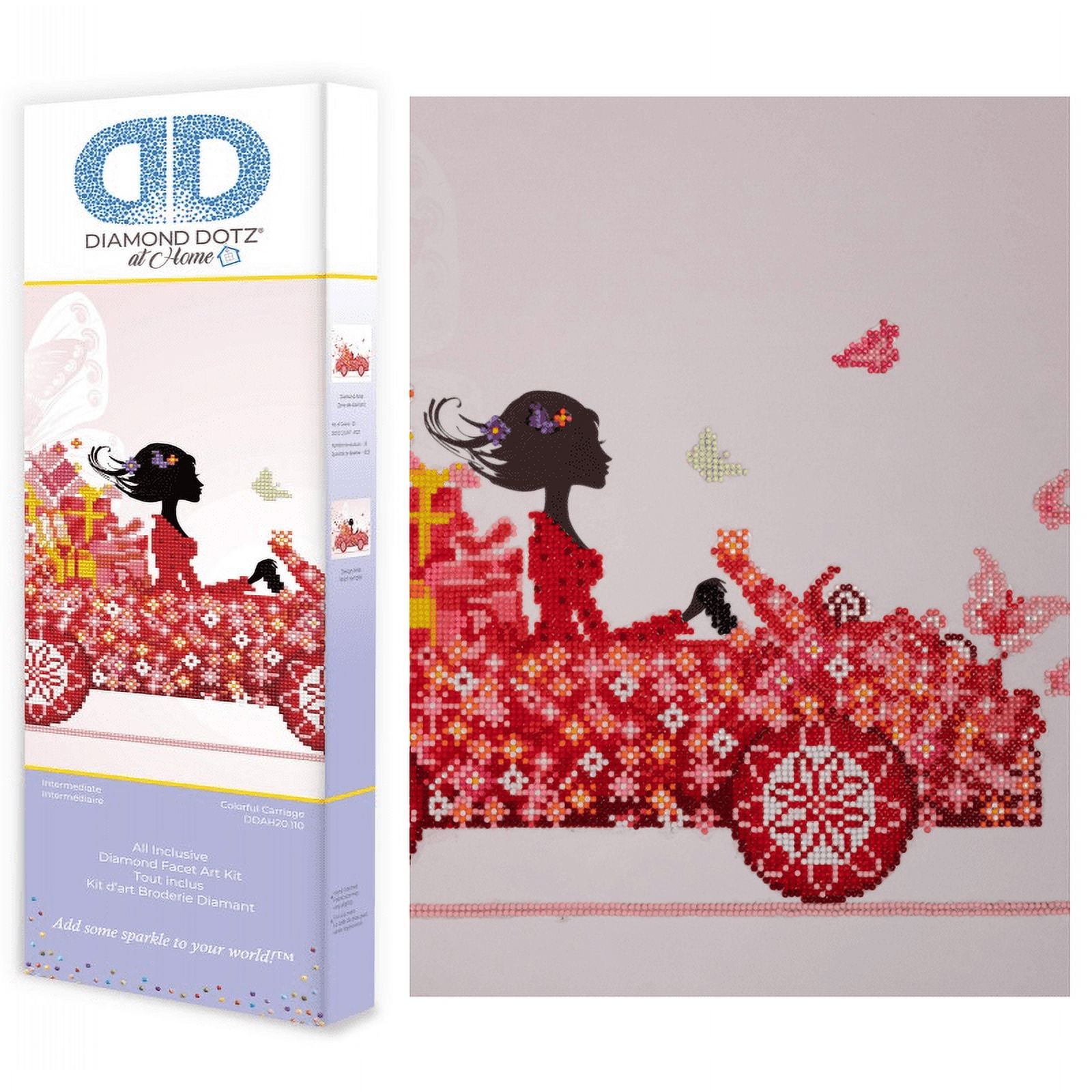 Diamond Dotz at Home - Colorful Carriage, Partial Drill, Round Dotz, Diamond Painting Kits ...