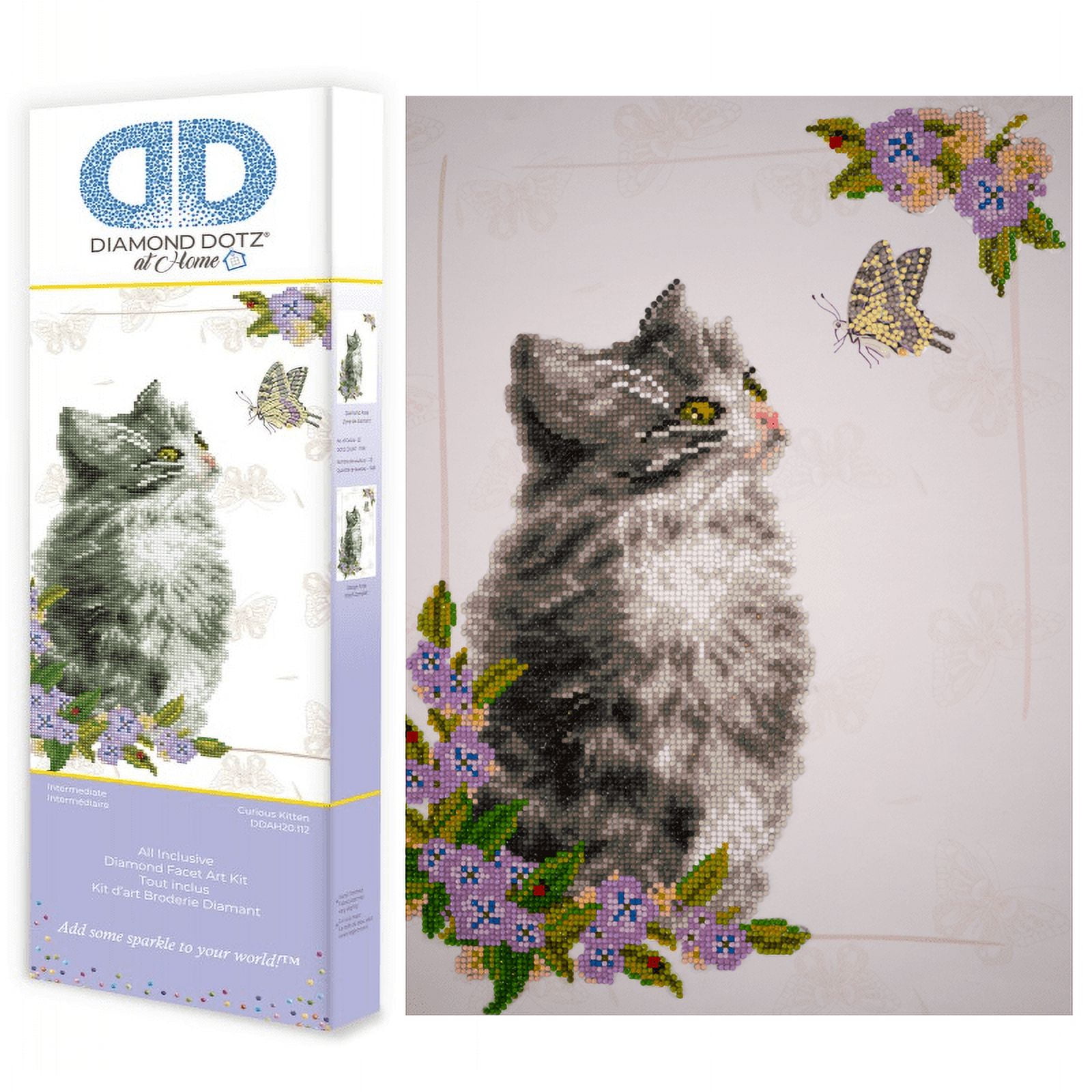 Diamond Dotz at Home - Curious Kitten, Partial Drill, Round Dotz, Cat ...