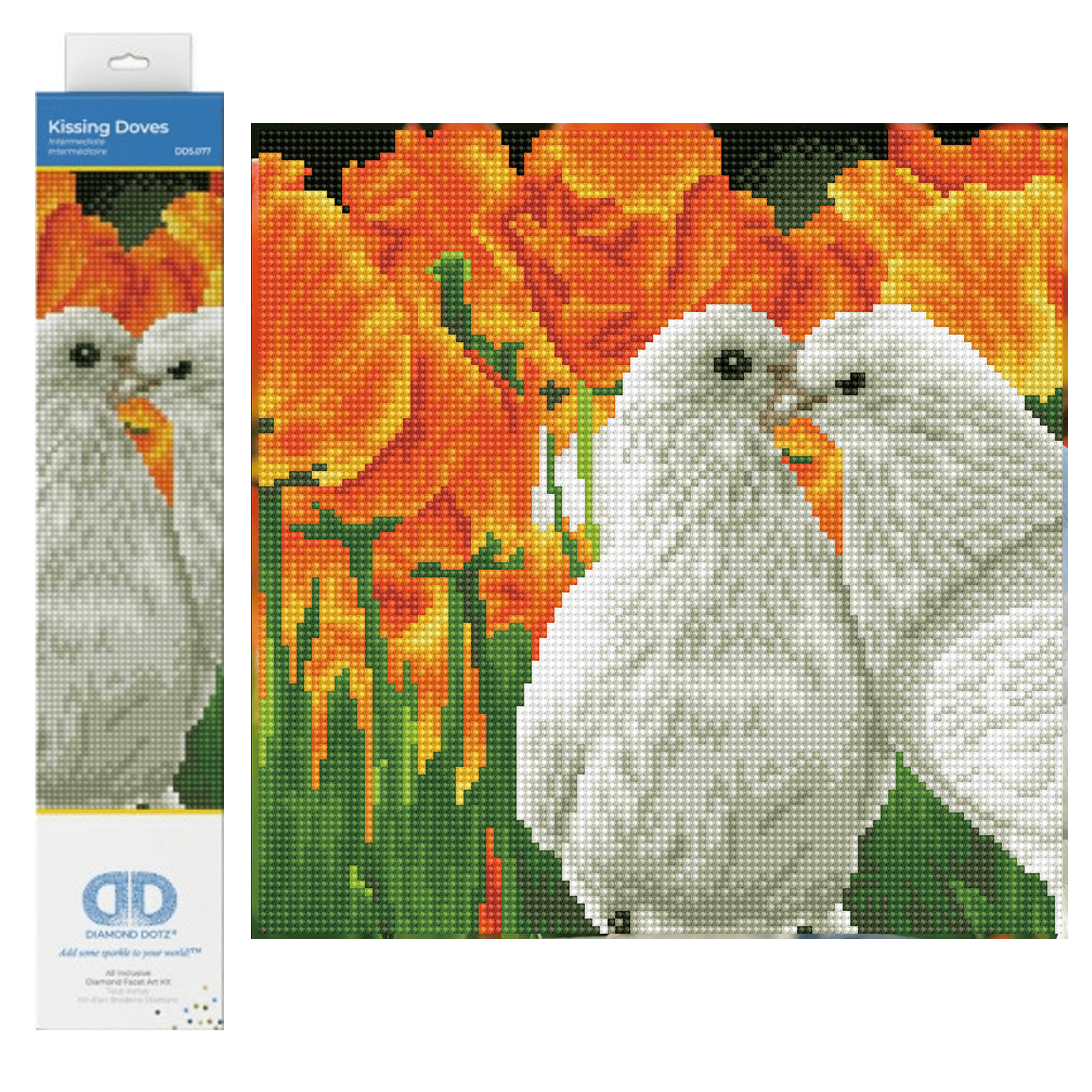 Diamond Dotz Kissing Doves Nature Diamond Painting Kits for Adults ...