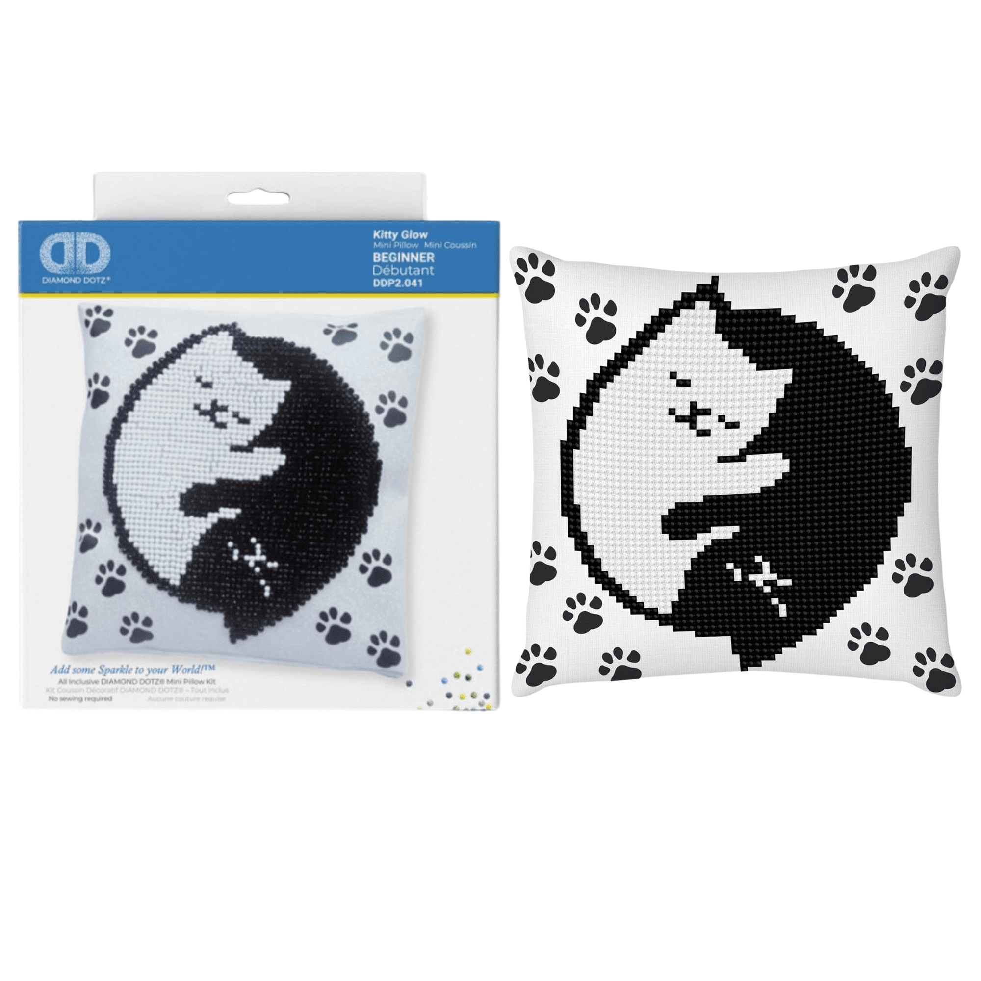 Diamond Dotz Kitty Glow Mini Pillow Cat Diamond Painting Kits for ...