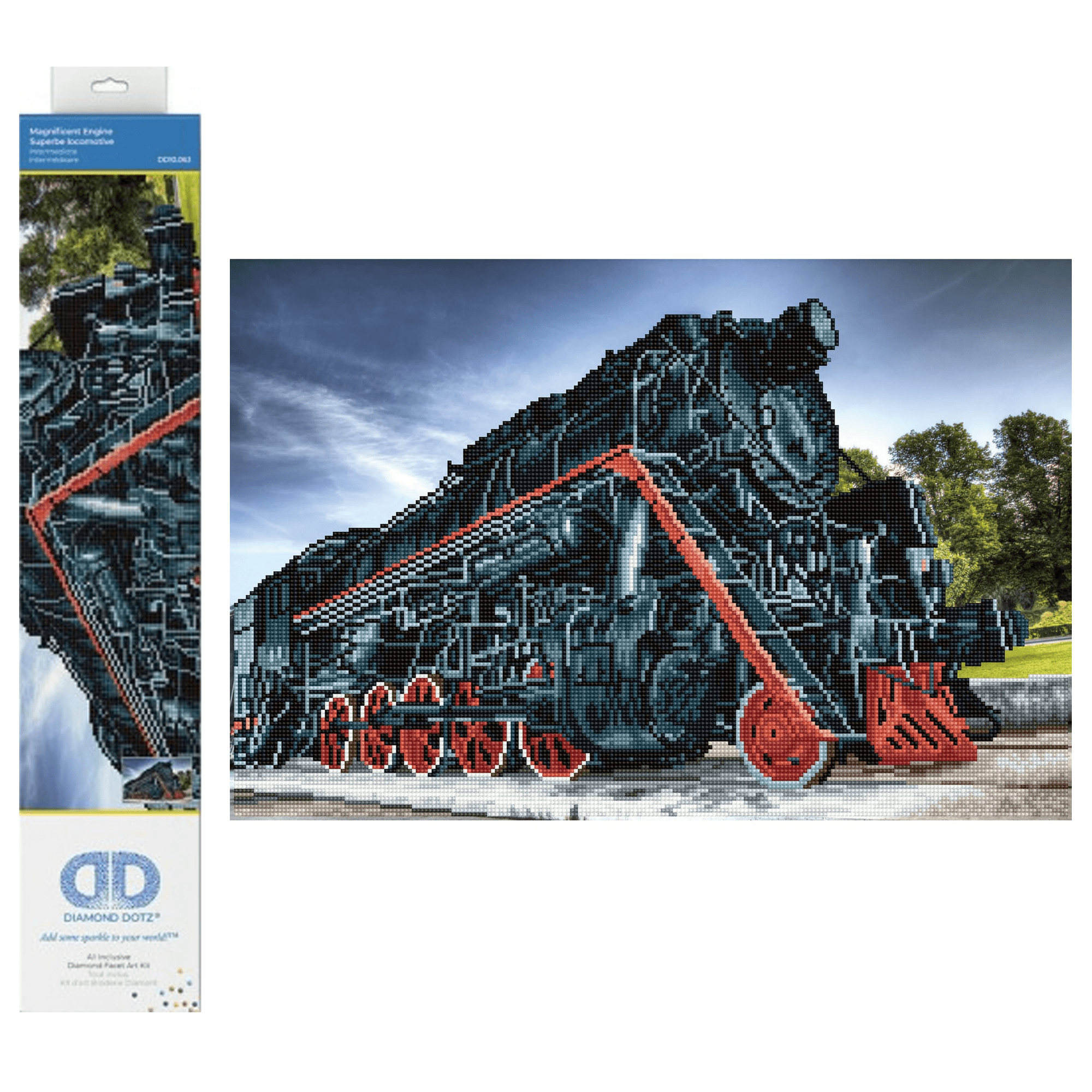 Diamond Dotz Magnificent Engine Train Diamond Painting Kits for Adults ...
