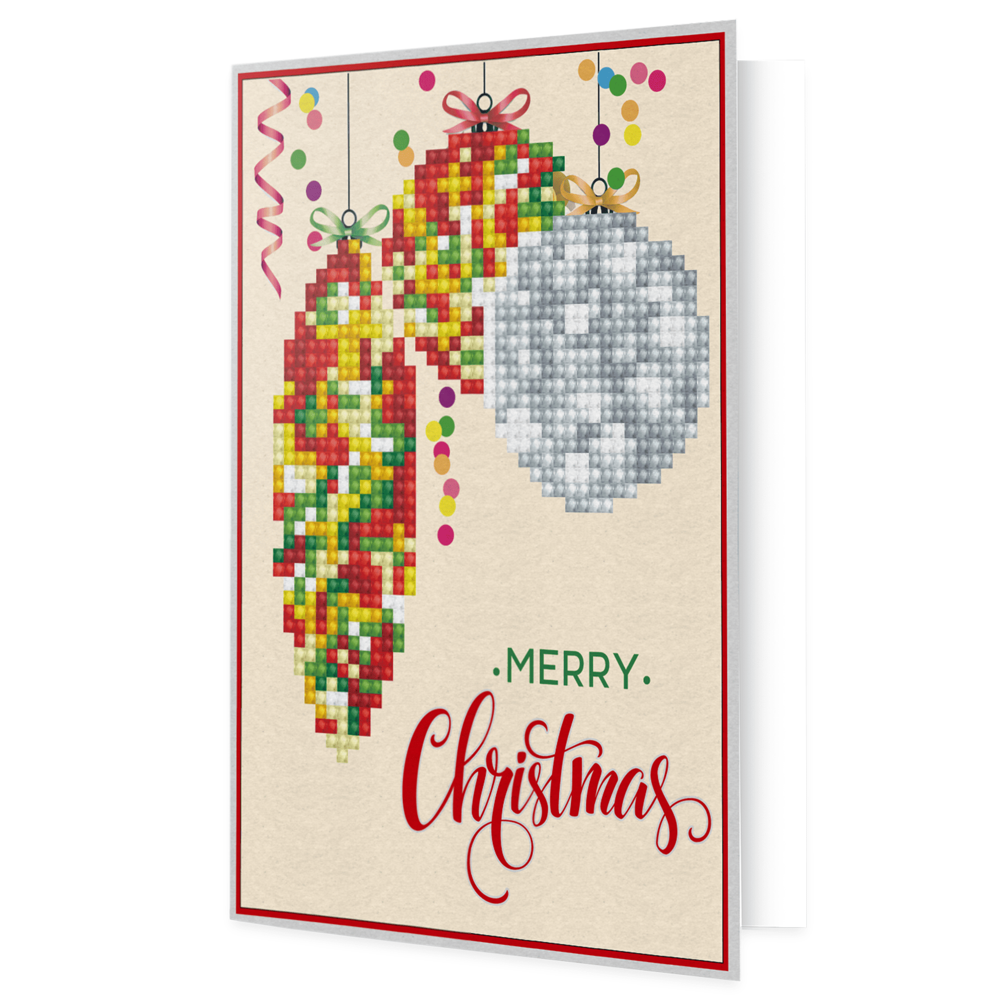 Diamond Dotz Merry Christmas Baubles Traditional Card Diamond Painting ...