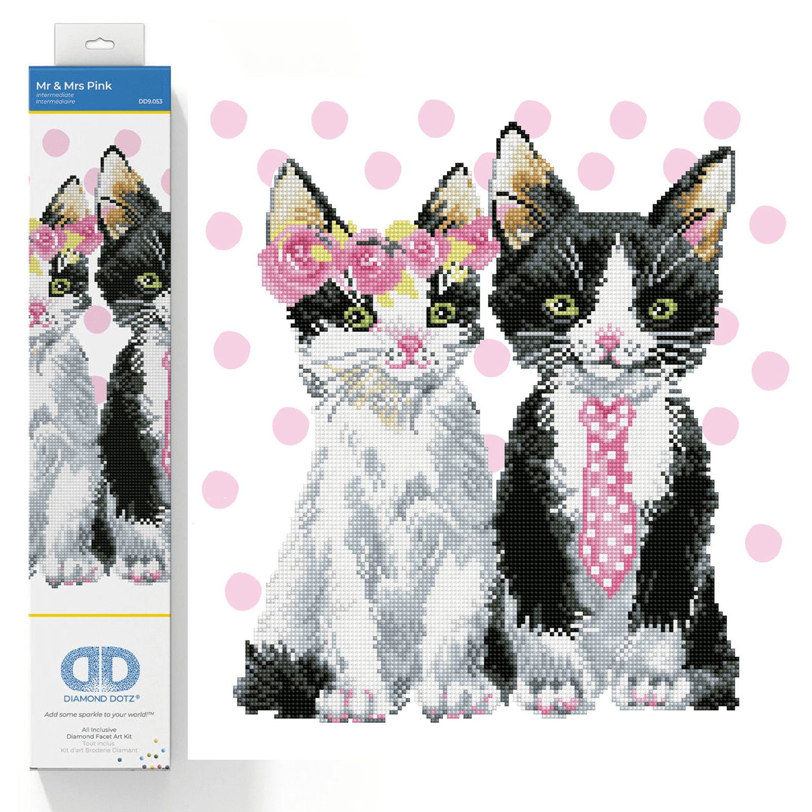 Diamond Dotz Mr & Mrs Pink Cat Diamond Painting Kits for Adults ...