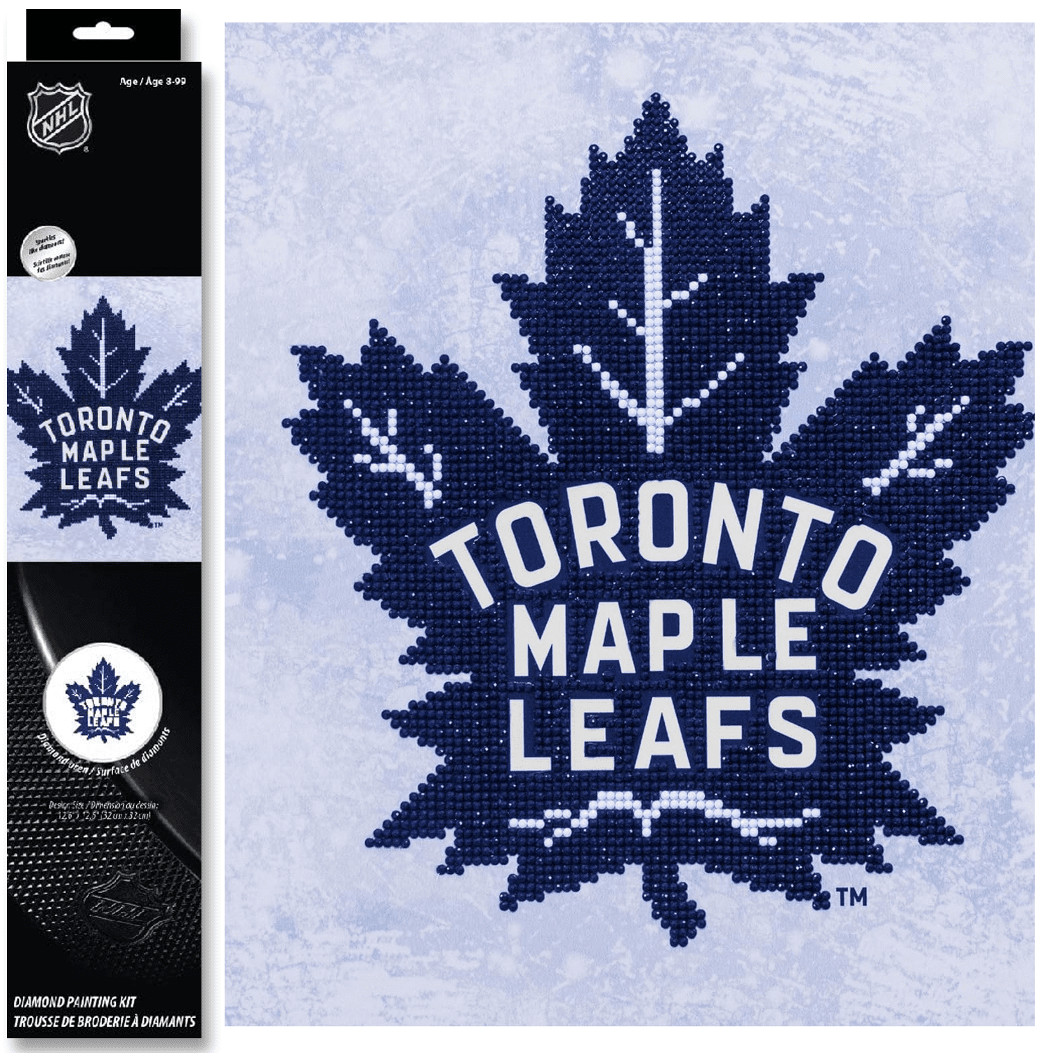Diamond Dotz NHL Toronto Maple Leafs Hockey Diamond Painting Kits for ...
