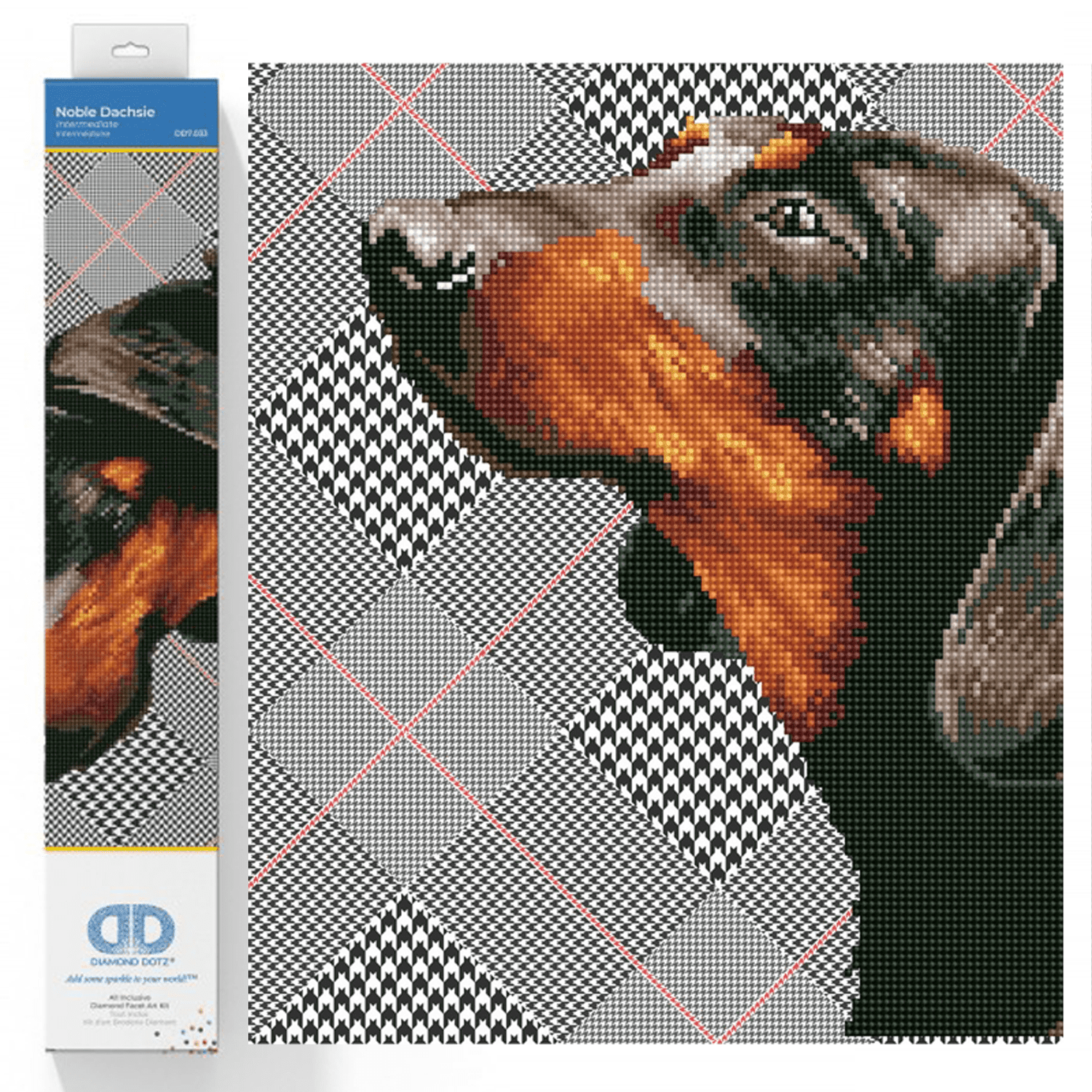 DIAMOND DOTZ® Noble Dachsie Art Kit for Adults, Diamond Painting, DOTZ ...