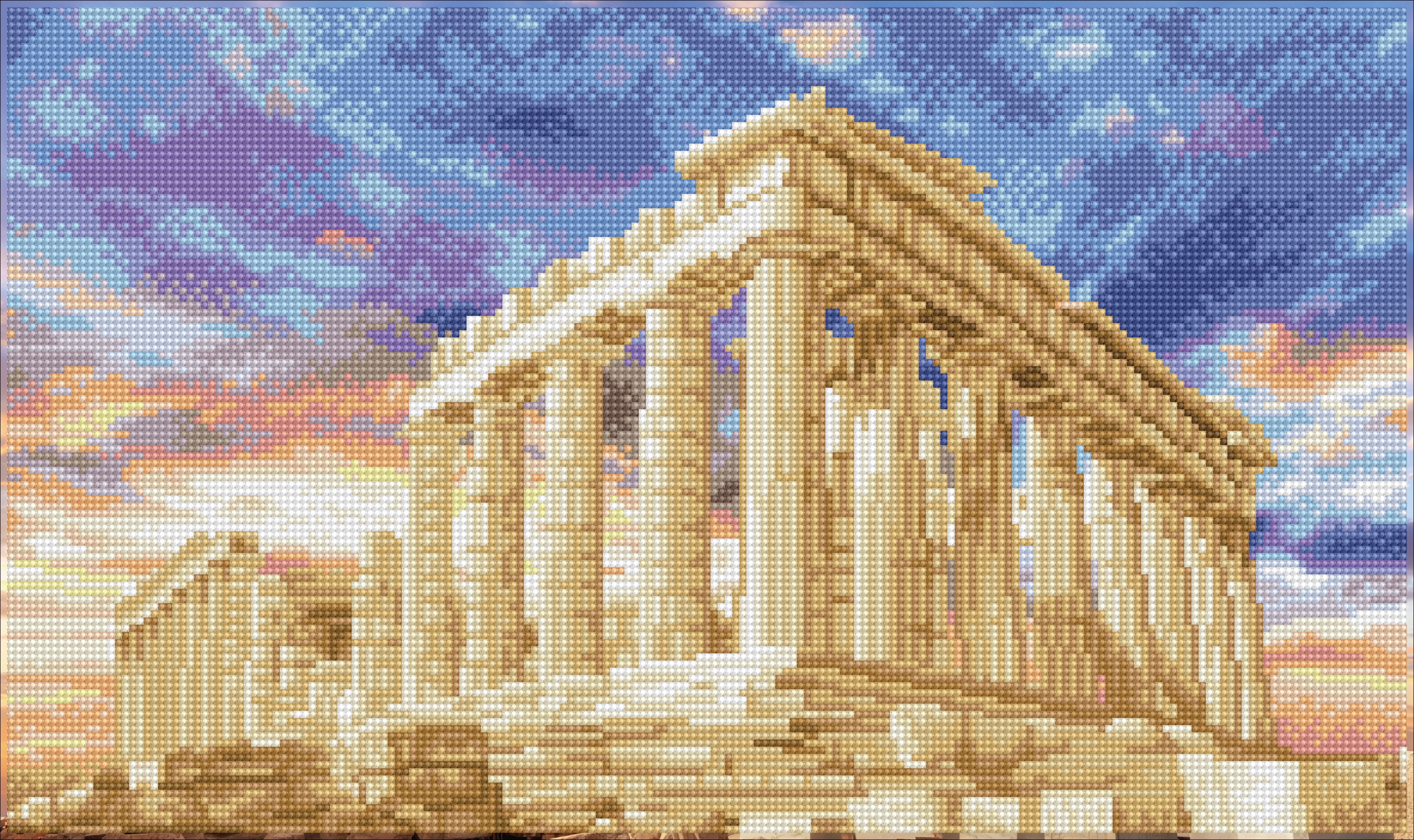 Diamond Dotz Parthenon Temple Diamond Painting Kit - 20.5" x 12.2 ...