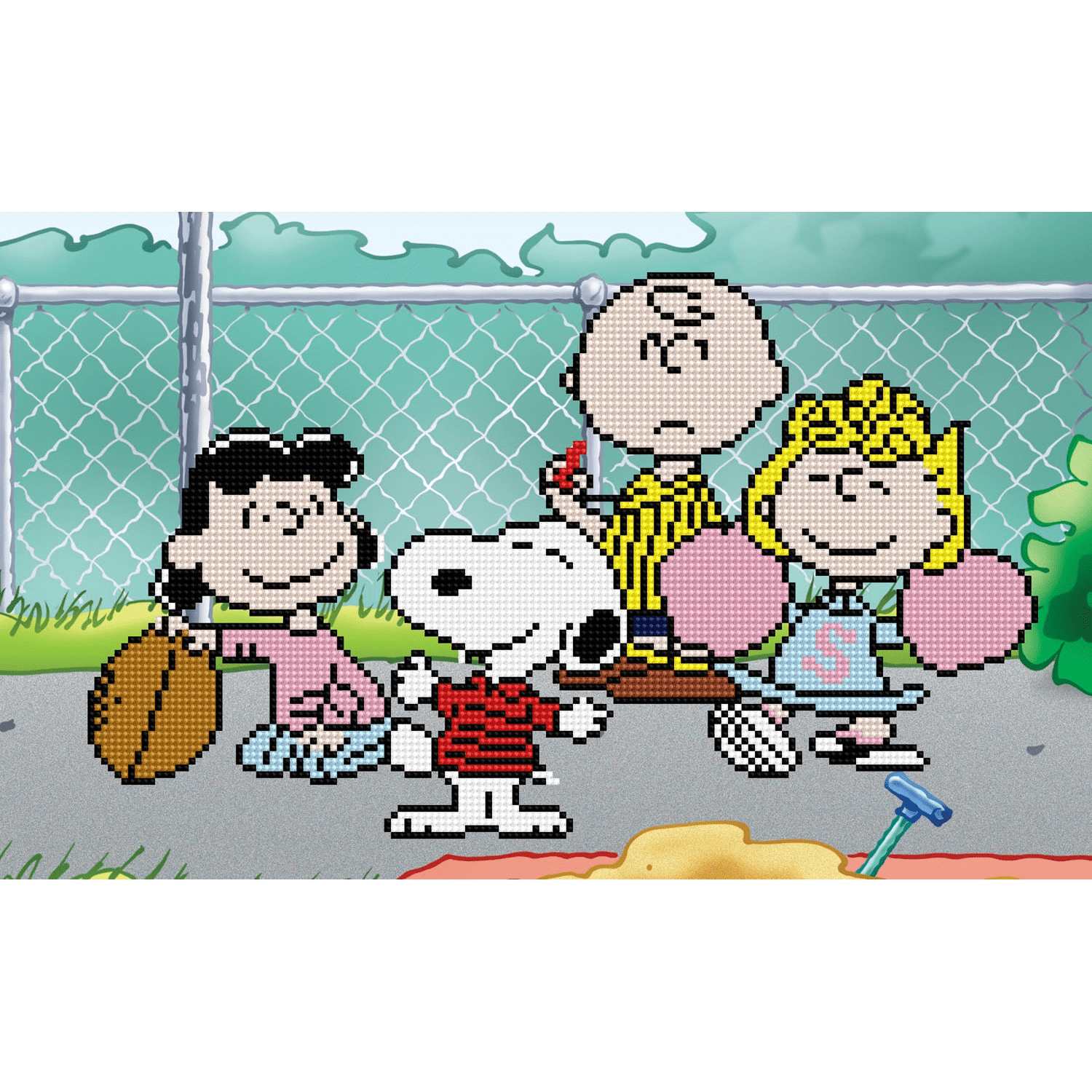 Diamond Dotz Peanuts Sports (Peanuts) Snoopy Diamond Painting Kit 18"x ...