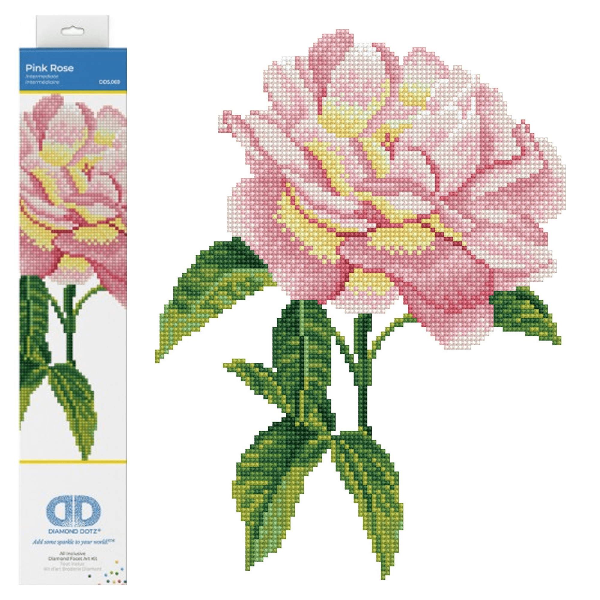 Diamond Dotz Pink Rose Flower Diamond Painting Kits for Adults ...