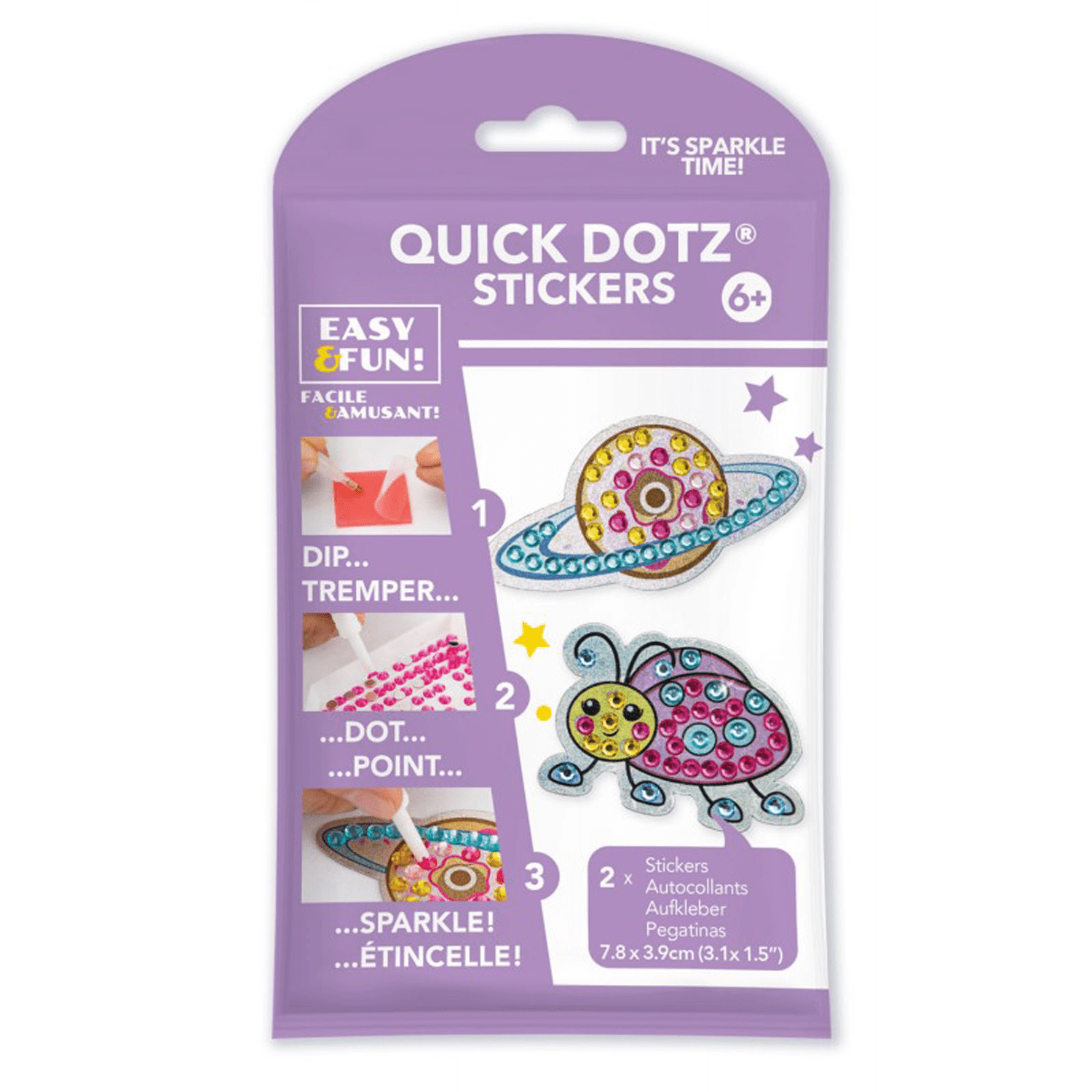 Diamond Dotz Quick Dotz Planet Donut & Ladybeetle Diamond Painting Kits ...