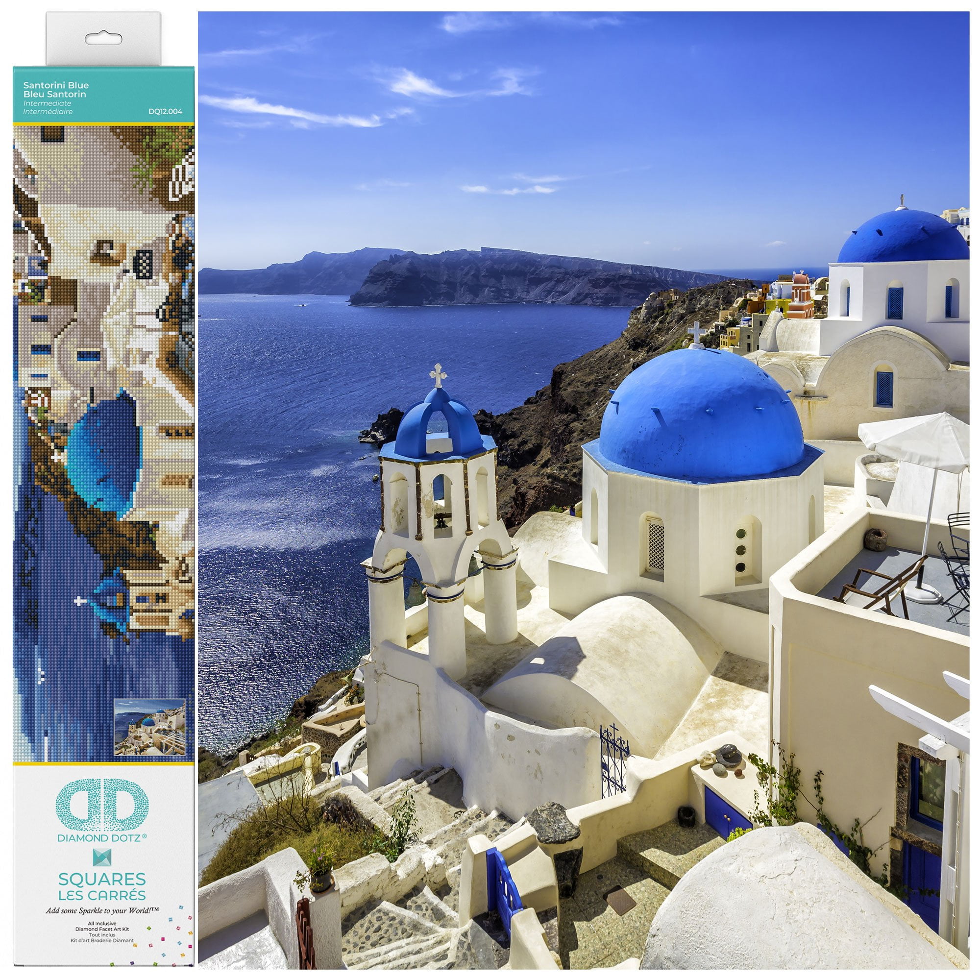 Diamond Dotz Santorini Blue Diamond Painting Kits for Adults - Diamond ...