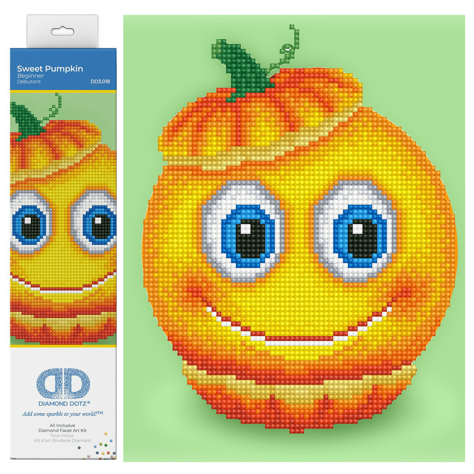 Diamond Dotz Sweet Pumpkin Emoji Diamond Painting Kits for Adults ...