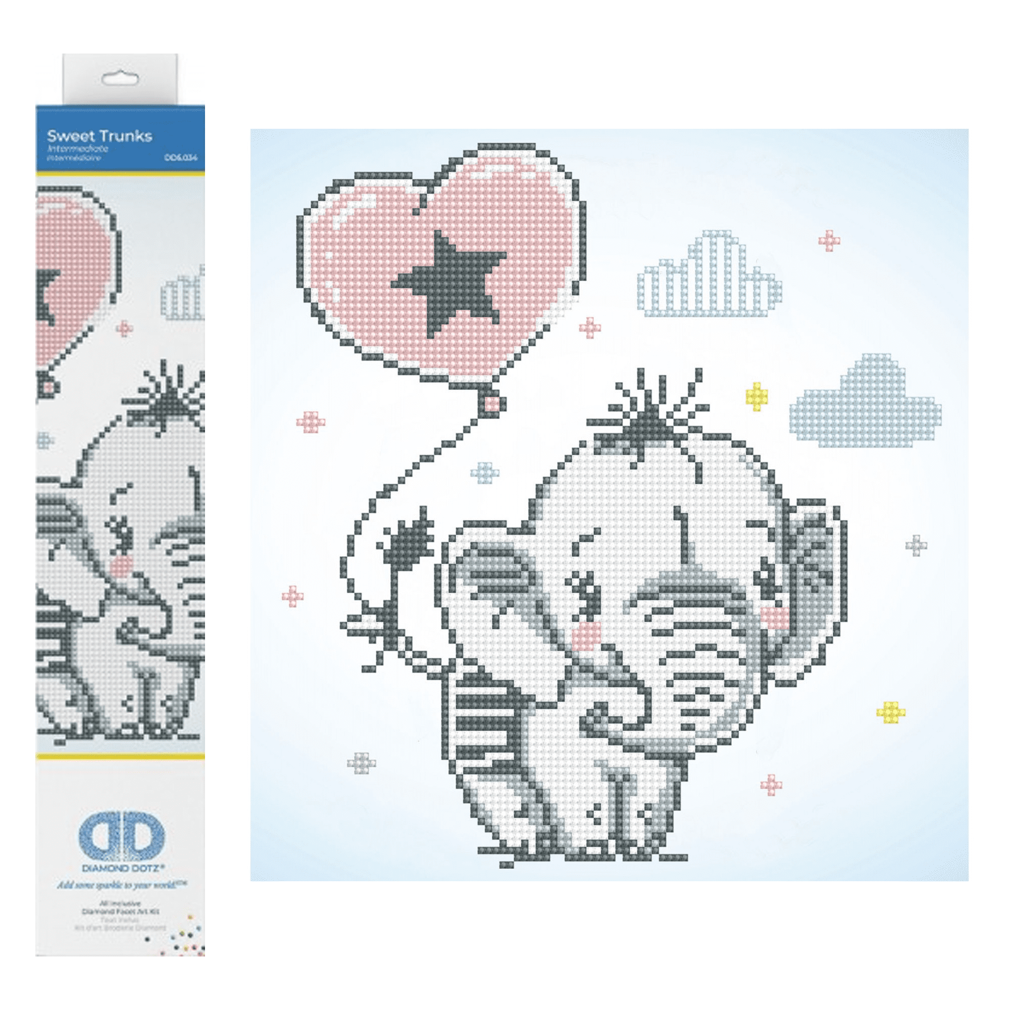Diamond Dotz Sweet Trunks Elephant Diamond Painting Kits for Adults ...