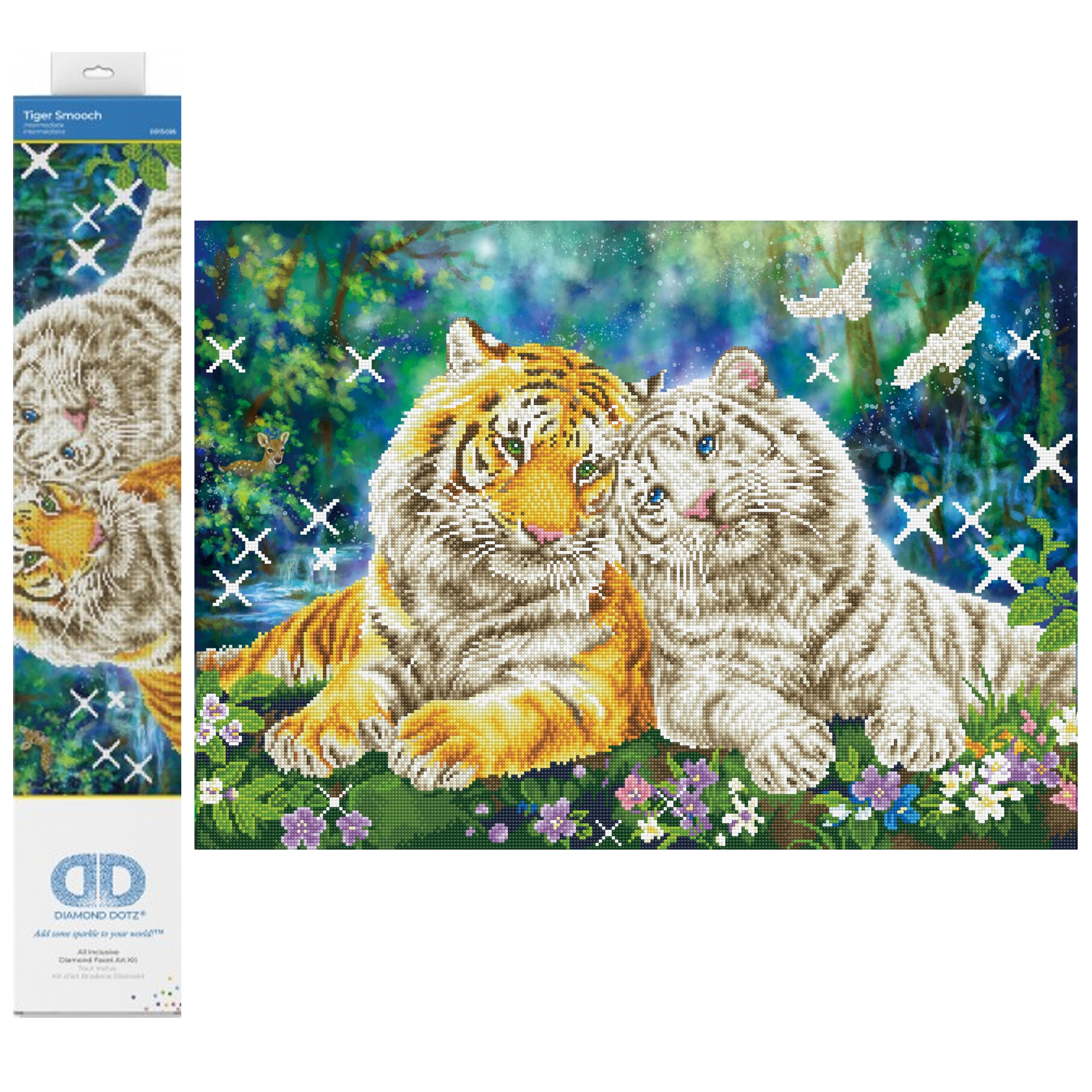 Diamond Dotz Tiger Smooch Animal Diamond Painting Kits for Adults ...