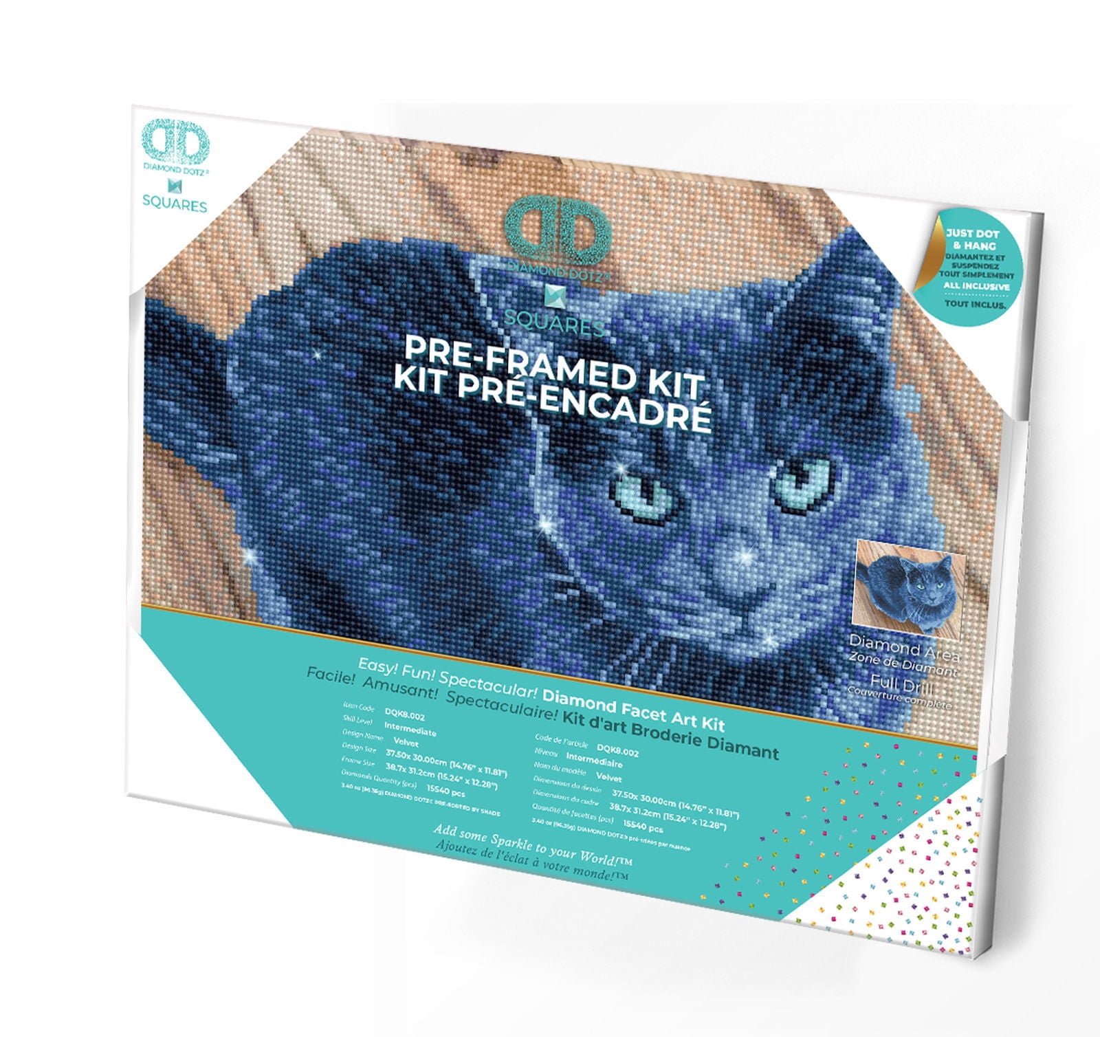 Diamond Dotz Velvet - Pre-Framed Kit Cat Diamond Painting Kits for ...