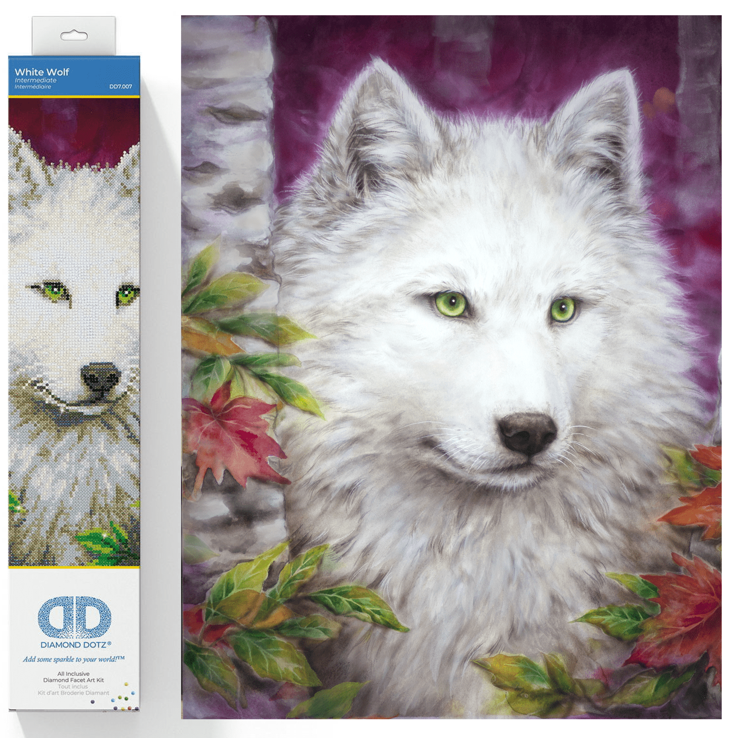 Diamond Dotz White Wolf Diamond Painting Kits for Adults - Diamond Art ...