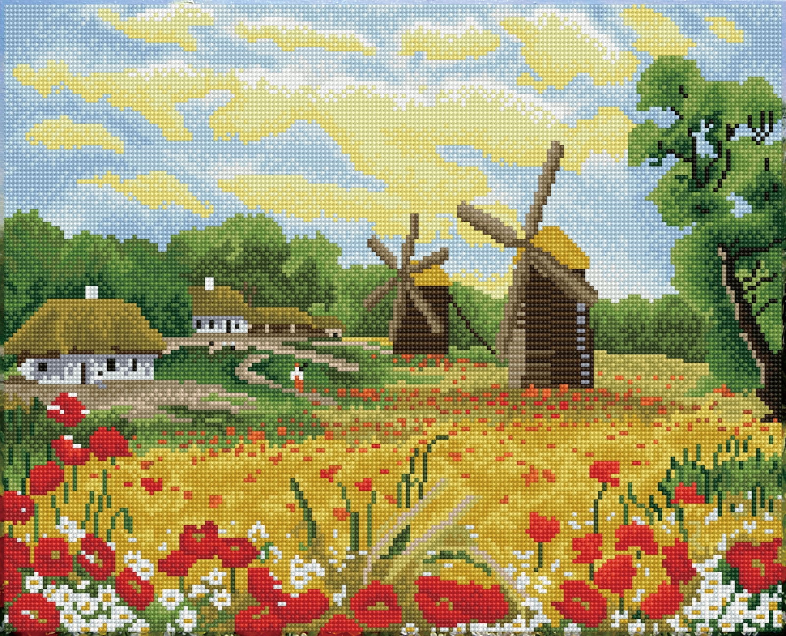 Diamond Dotz Windmill Days Landscape Diamond Painting Kits for Adults ...
