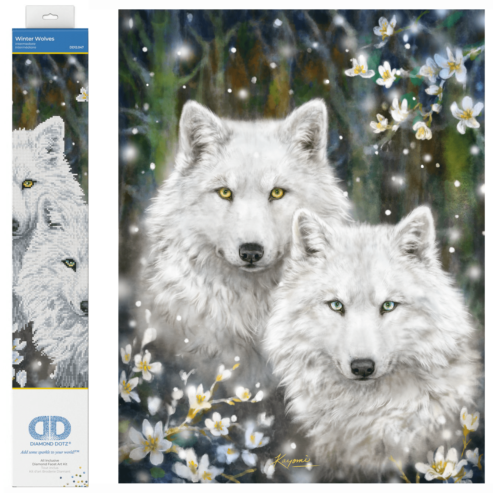 Diamond Dotz Winter Wolves Animal Diamond Painting Kits for Adults ...