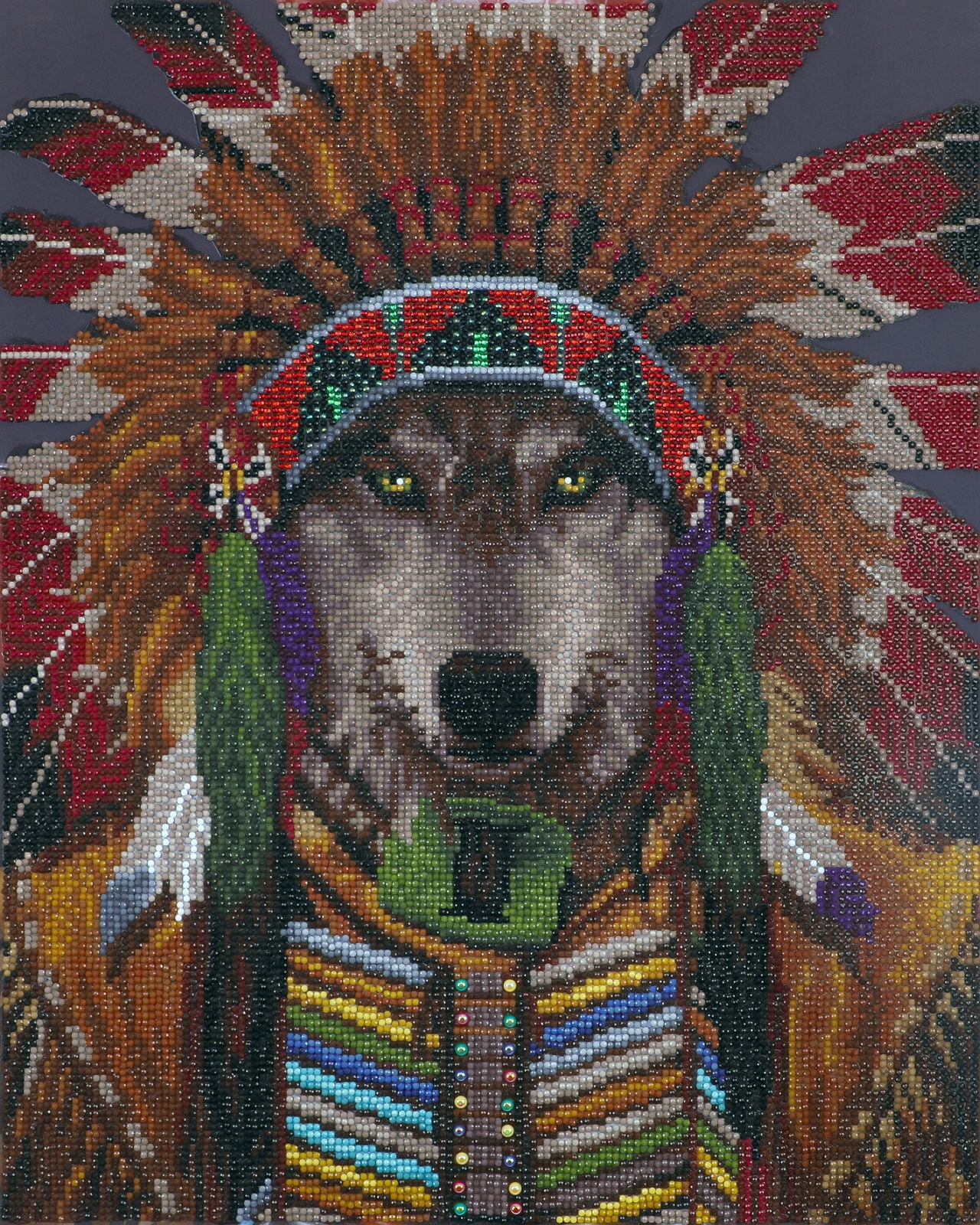 Diamond Dotz Wolf Spirit Chief Animal Diamond Painting Kits for Adults ...