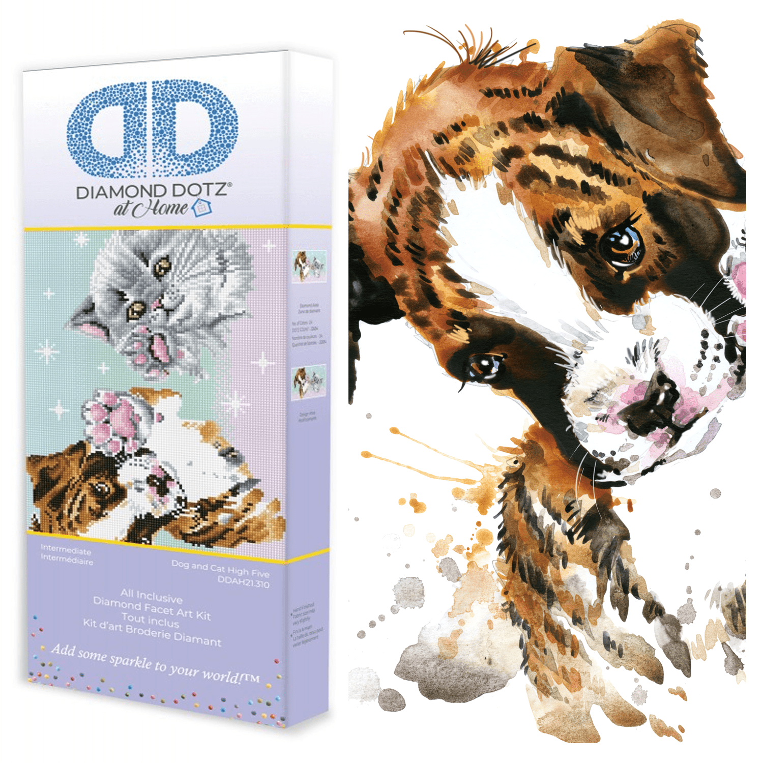 Diamond Dotz at Home Dog and Cat High Five Diamond Painting Kits for ...