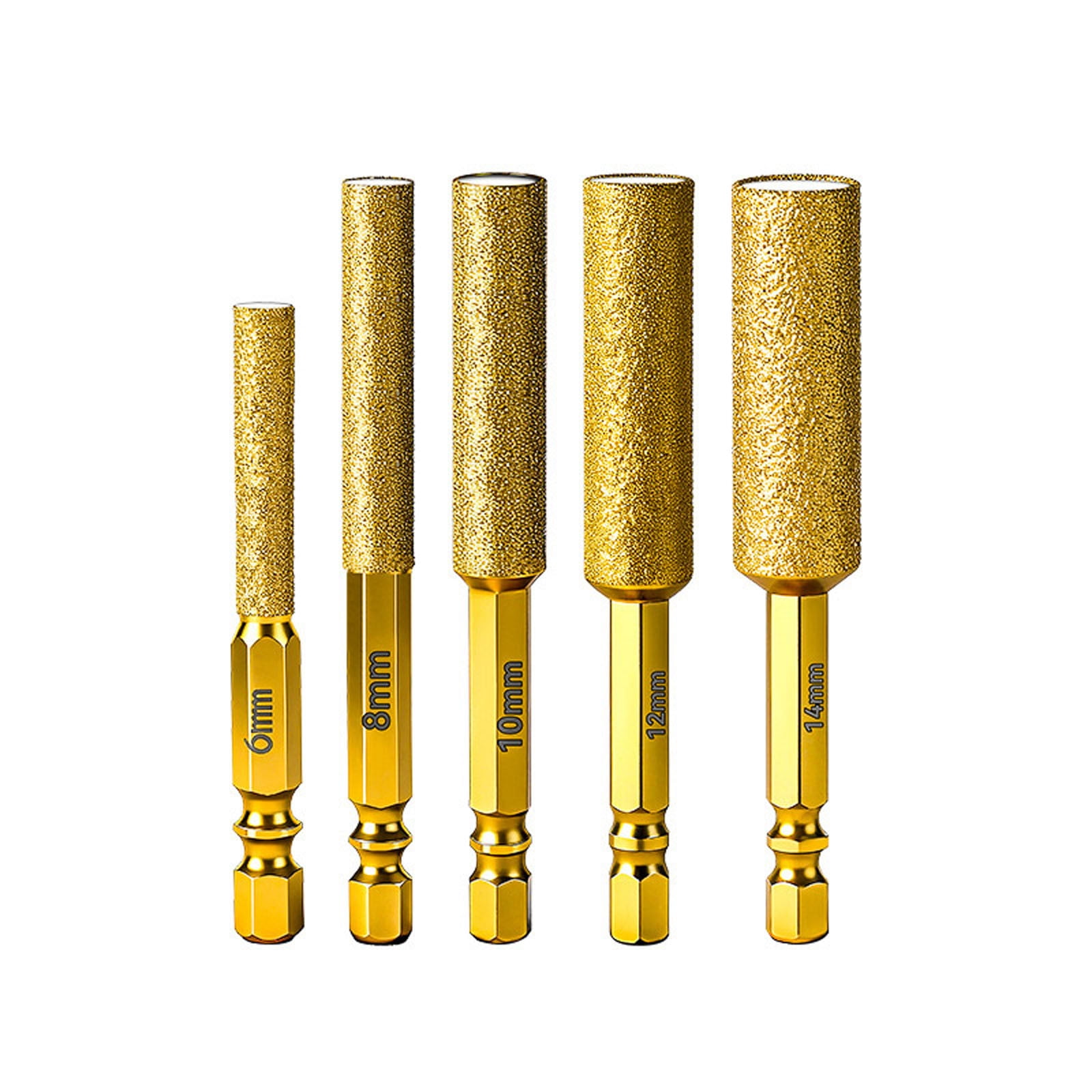 Diamond Drill Bit Set for Tile Glass Ceramic | Hex Shank Grinding Head ...