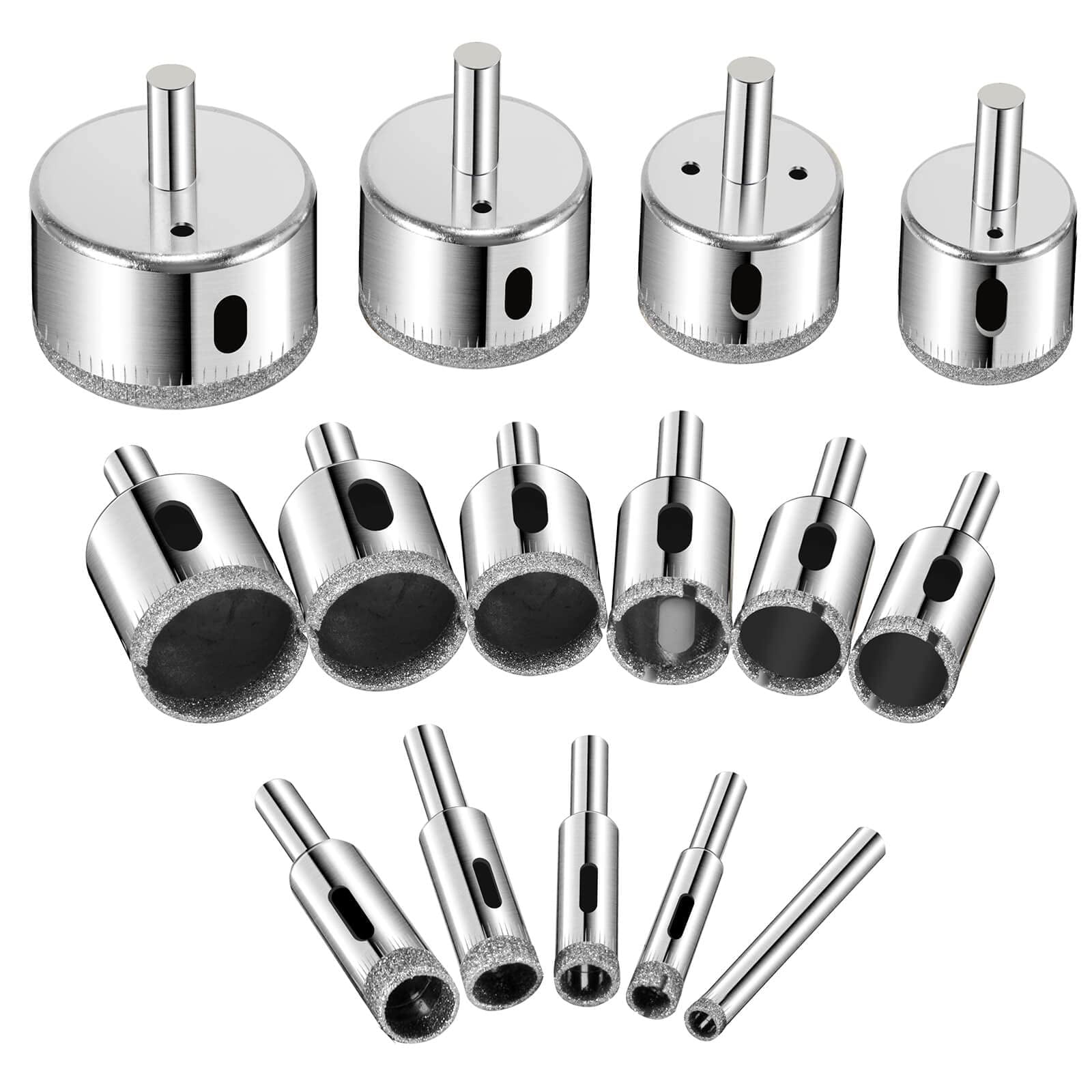 Diamond Drill bits, 15 PCS Diamond Hole Saw Drill Bit Set for Tile Pot ...