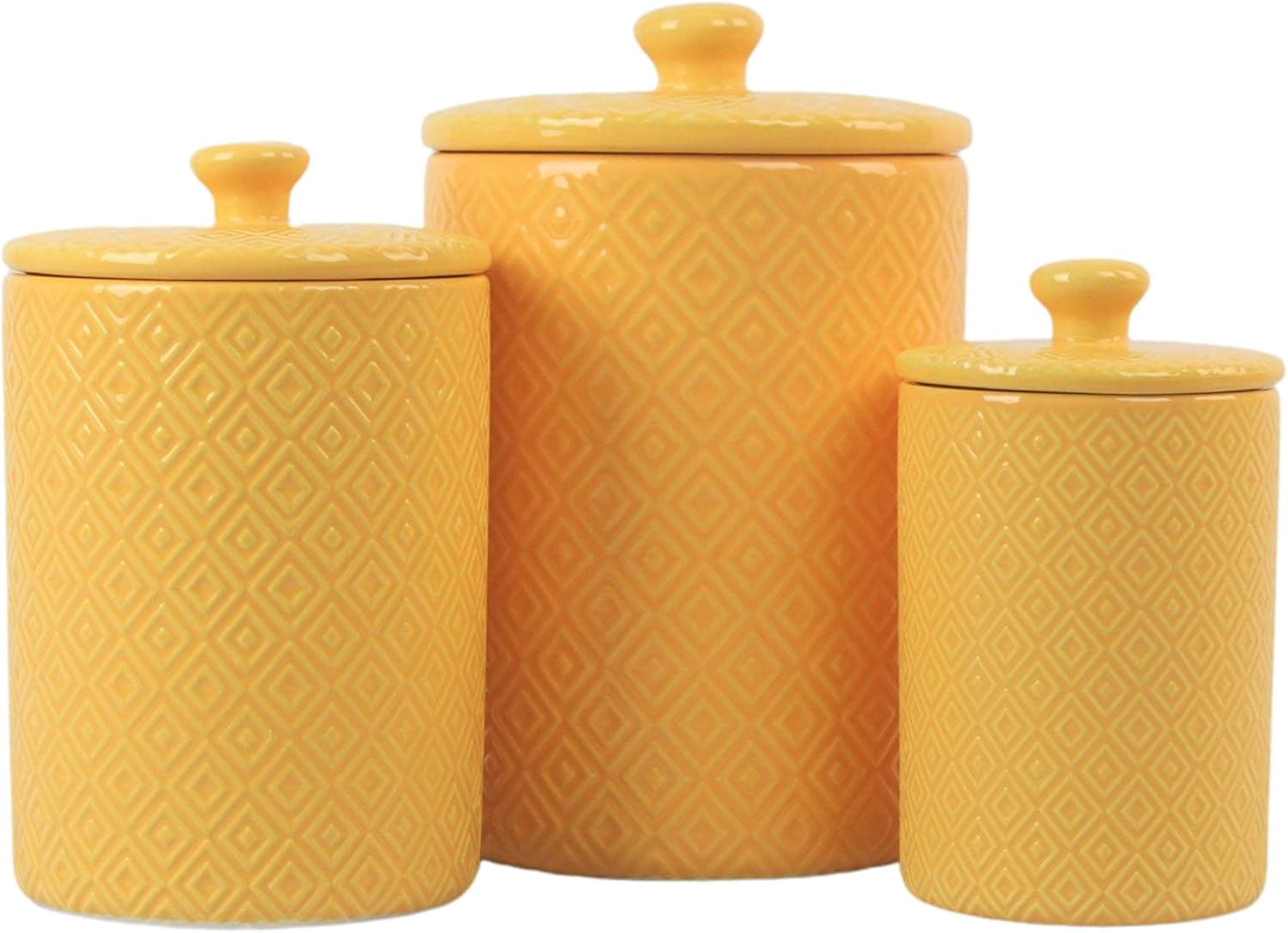 Diamond Embossed Kitchen Canister Set - Walmart.com