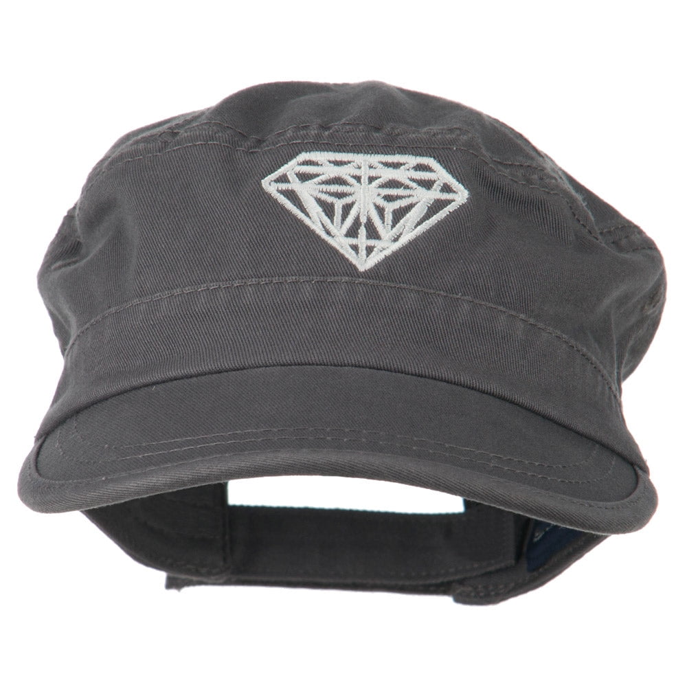 Diamond Embroidered Enzyme Army Cap - Grey OSFM - Walmart.com
