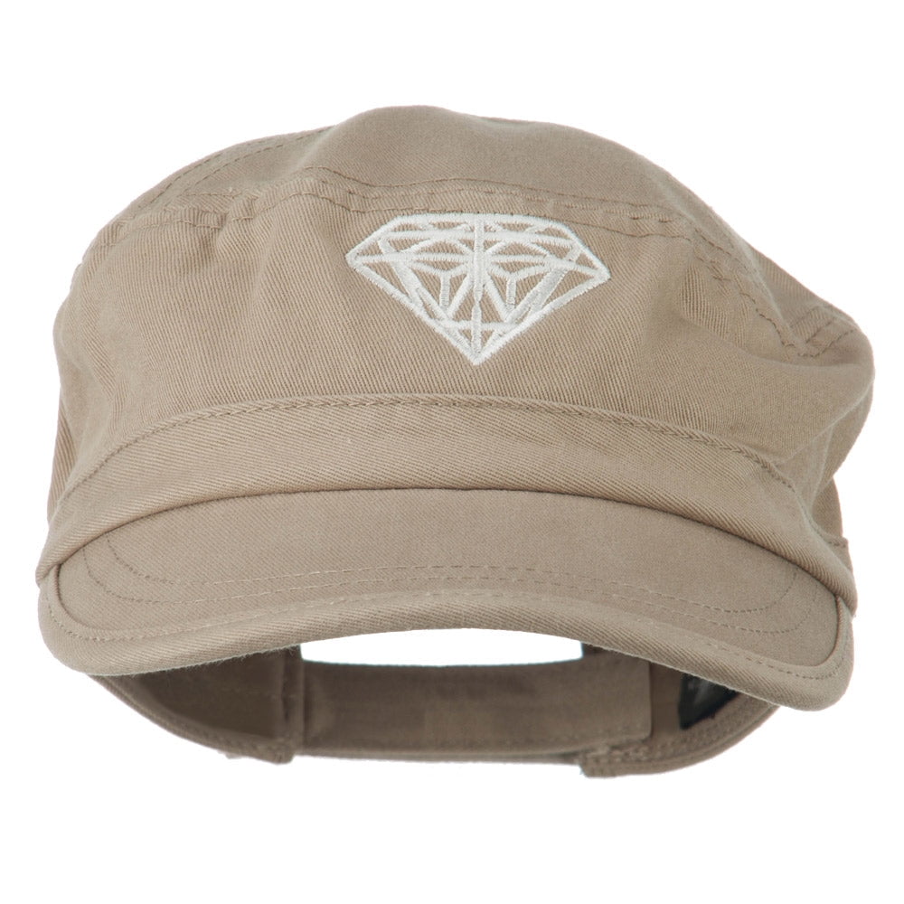 Diamond Embroidered Enzyme Army Cap - Khaki OSFM - Walmart.com