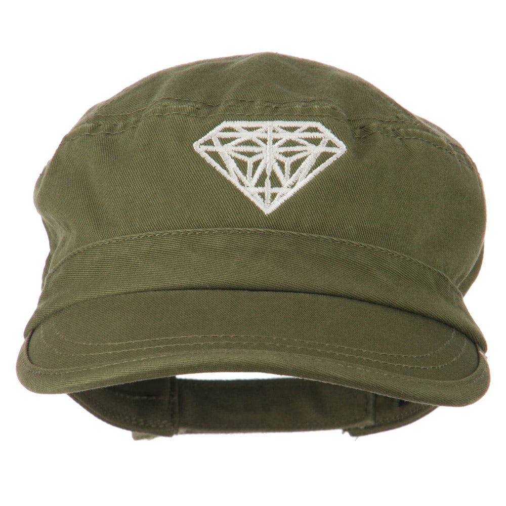 Diamond Embroidered Enzyme Army Cap - Olive OSFM - Walmart.com