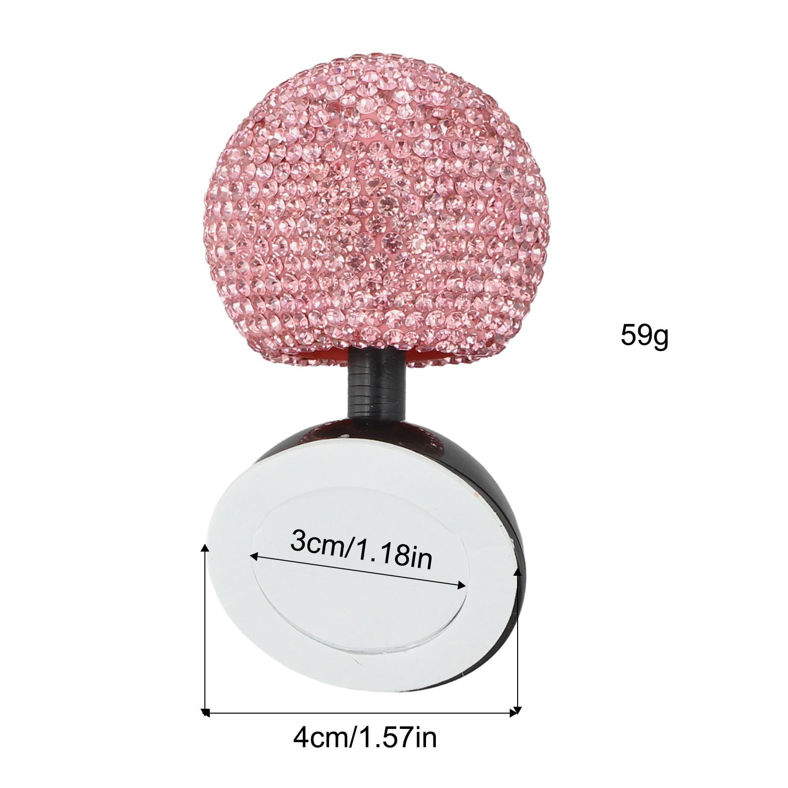 Diamond-Encrusted Car One-Button Start Rocker Ball Car Start Cover ...