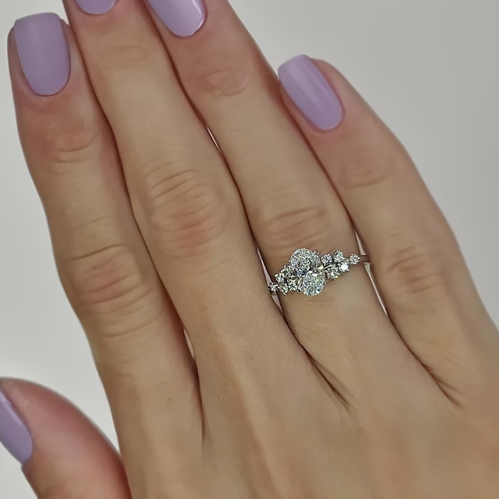 Diamond Engagement Ring CVD IGI Lab Created Oval 1.50 Ct E F VVS2 14k ...